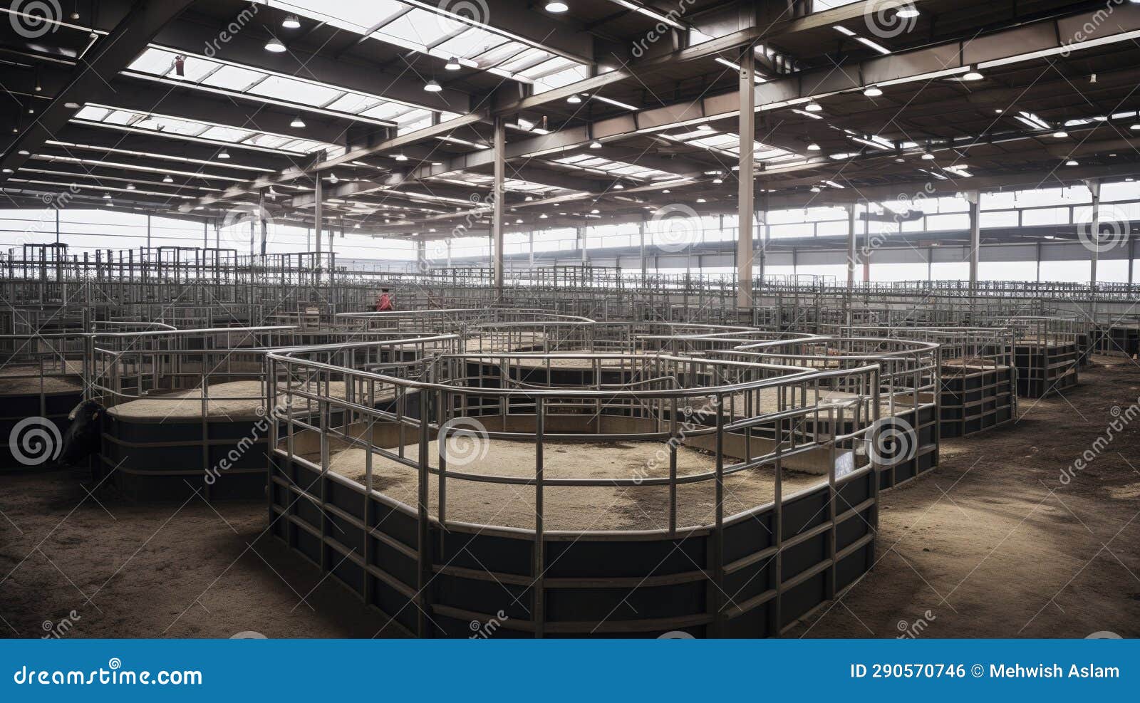 A Photo of a Livestock Sorting Pen Stock Illustration - Illustration of ...