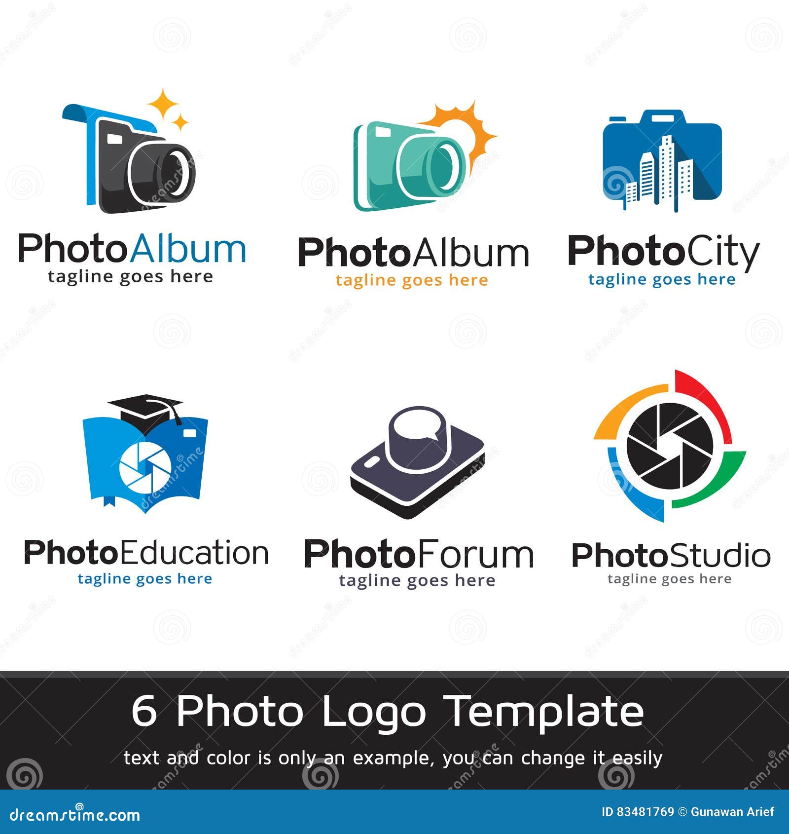 Photo Logo Template Design Vector Stock Vector - Illustration of center ...
