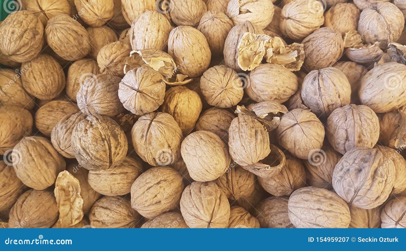 Lots of Inshell Walnuts Texture Stock Image - Image of background ...