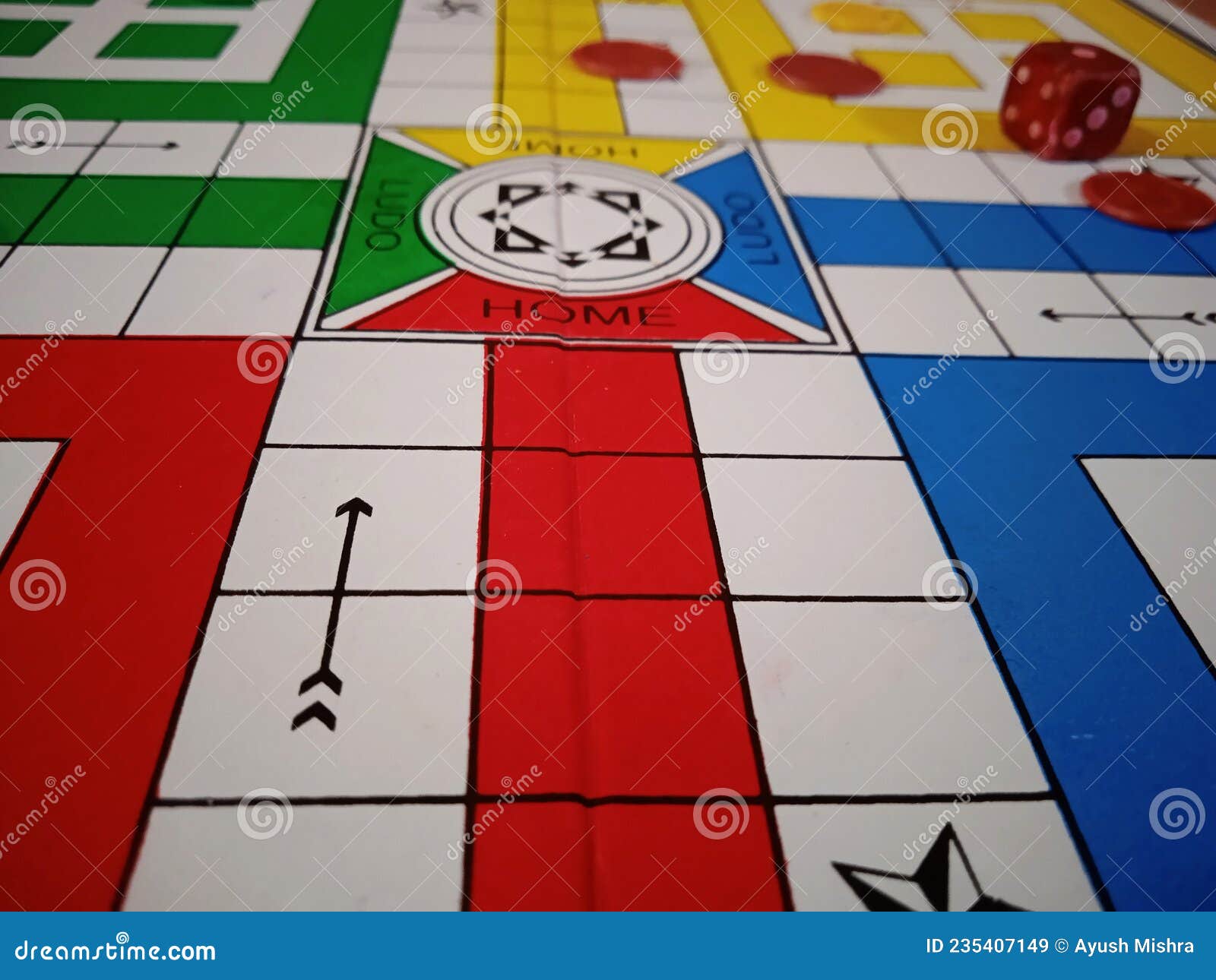 Photo of a ludo board. stock image. Image of flooring - 235407149