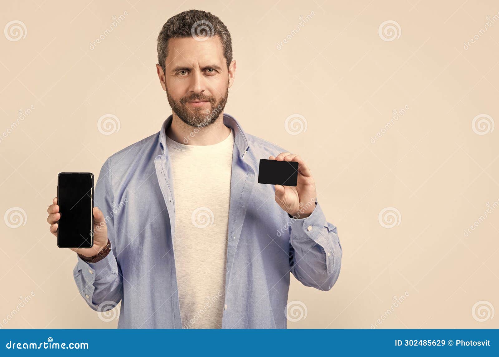 Photo of Man Paying Transaction, Copy Space. Man Paying Transaction ...