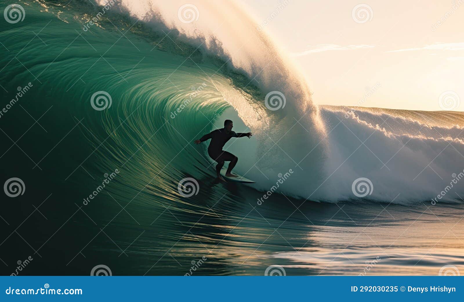 Photo of a Man Riding a Wave on a Surfboard Stock Illustration ...