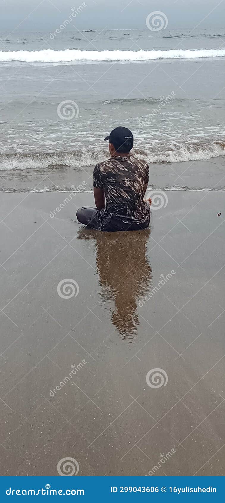 Photo Man with the Sea in Front of Him Stock Photo - Image of front ...