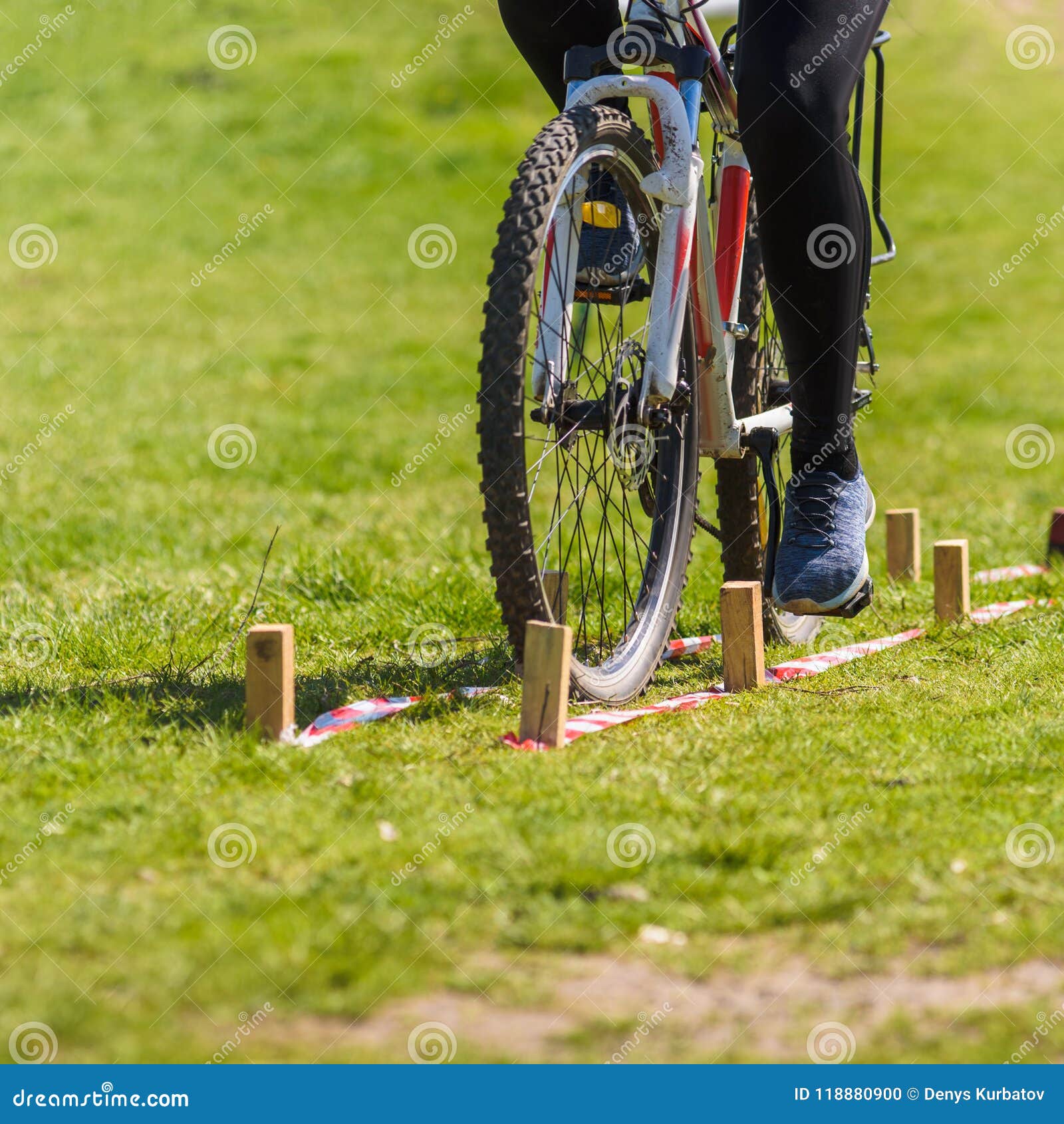 Bicycle Riding with Obstacles Stock Photo - Image of activity ...