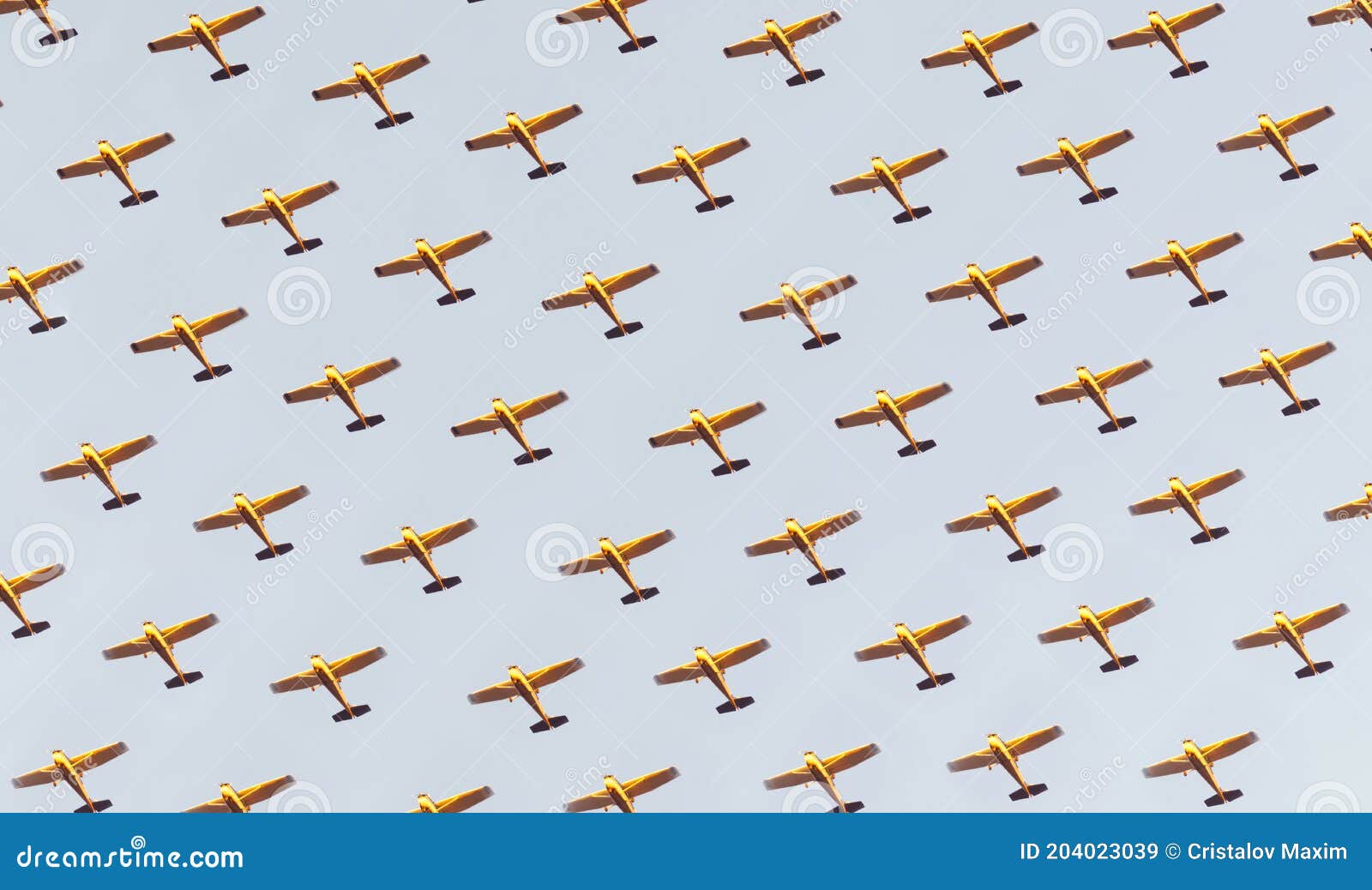 Photo of Many Small Airplanes Flying, Airplane Pattern Stock Image ...
