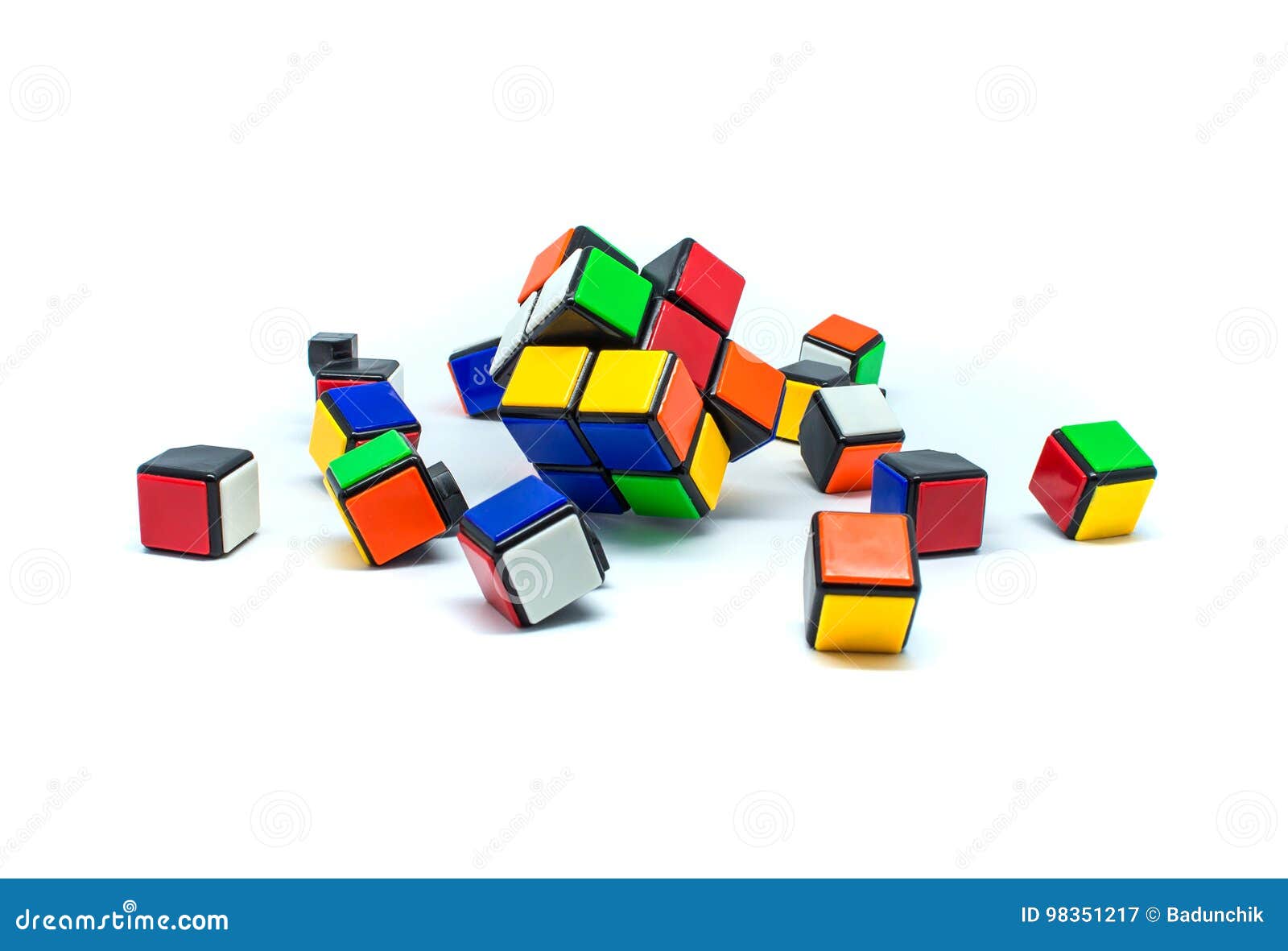 Photo of Many Small Cubes Isolated on White Background Editorial ...