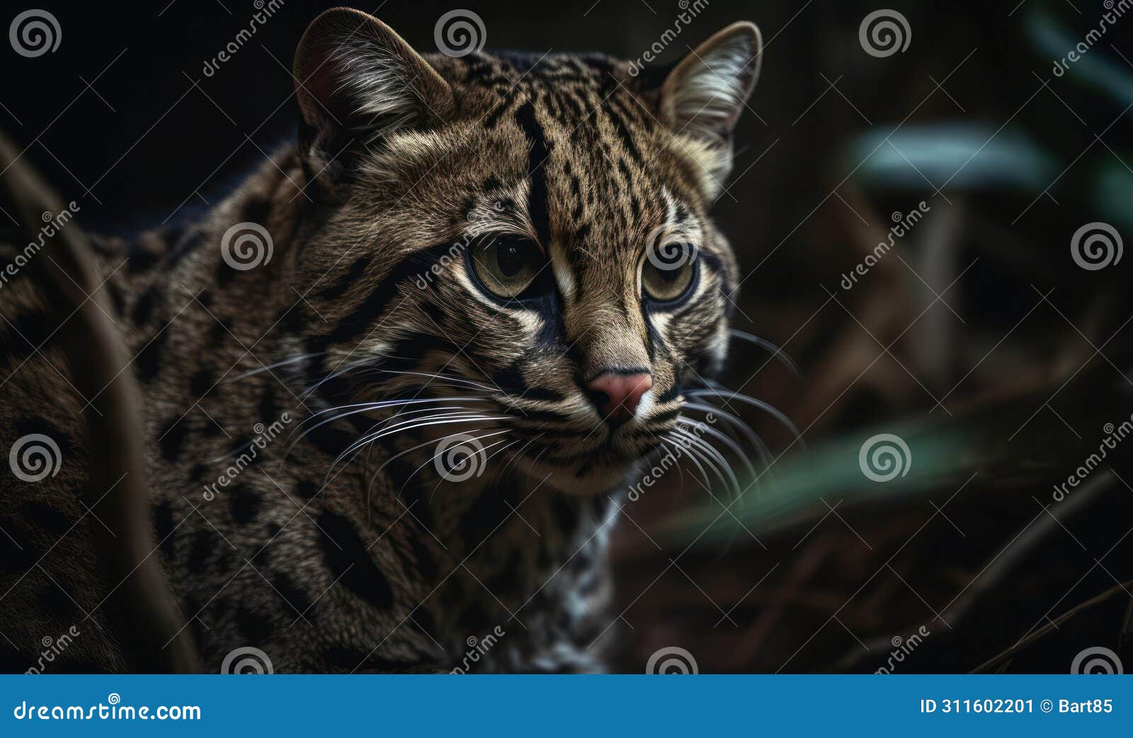 Photo Of Marbled Cat Isolated On White Background. Generative AI ...