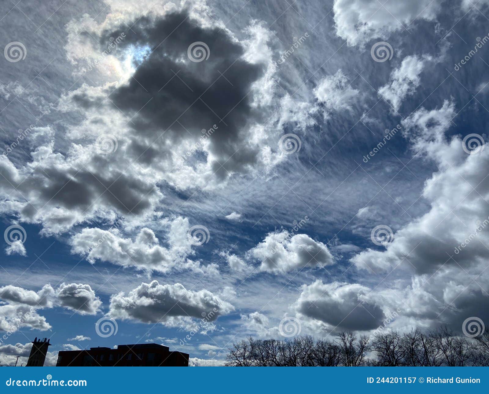 Pretty Sky March Cloud Formations on a Windy Day Stock Image - Image of ...
