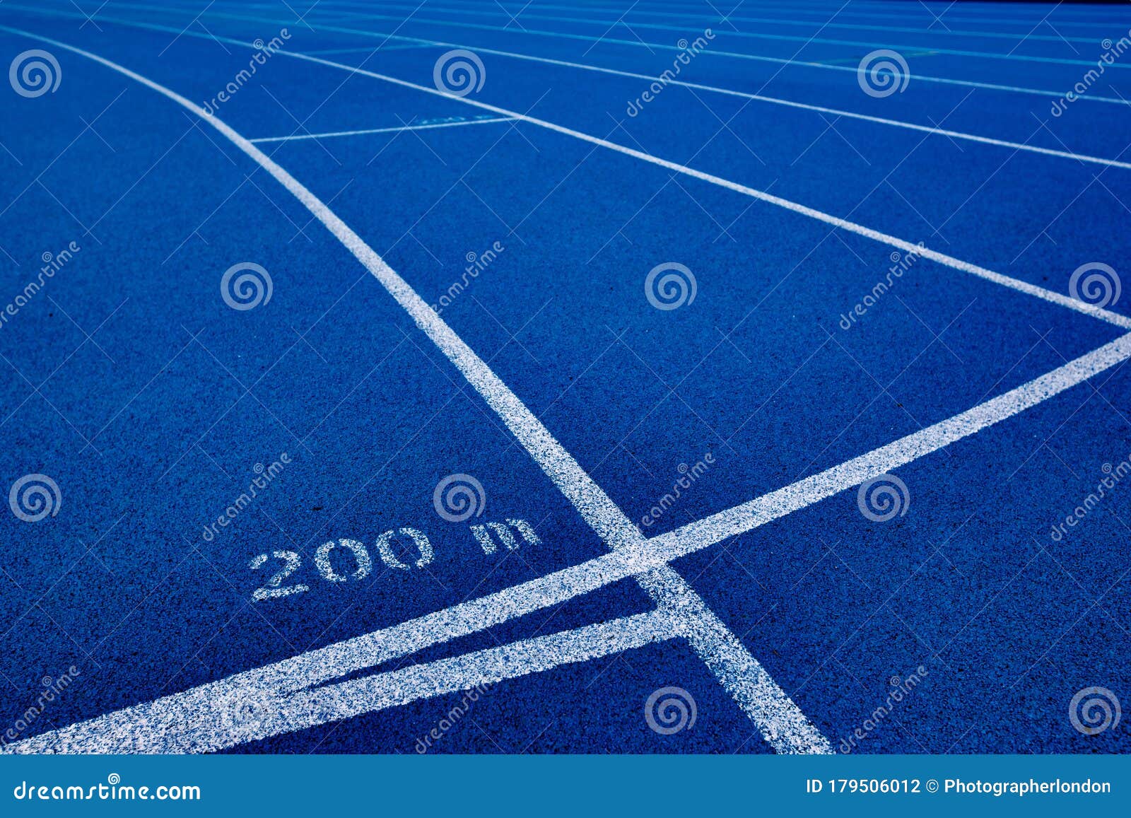 Photo of 200 Meter Blue Running Tracks Stock Photo - Image of number ...
