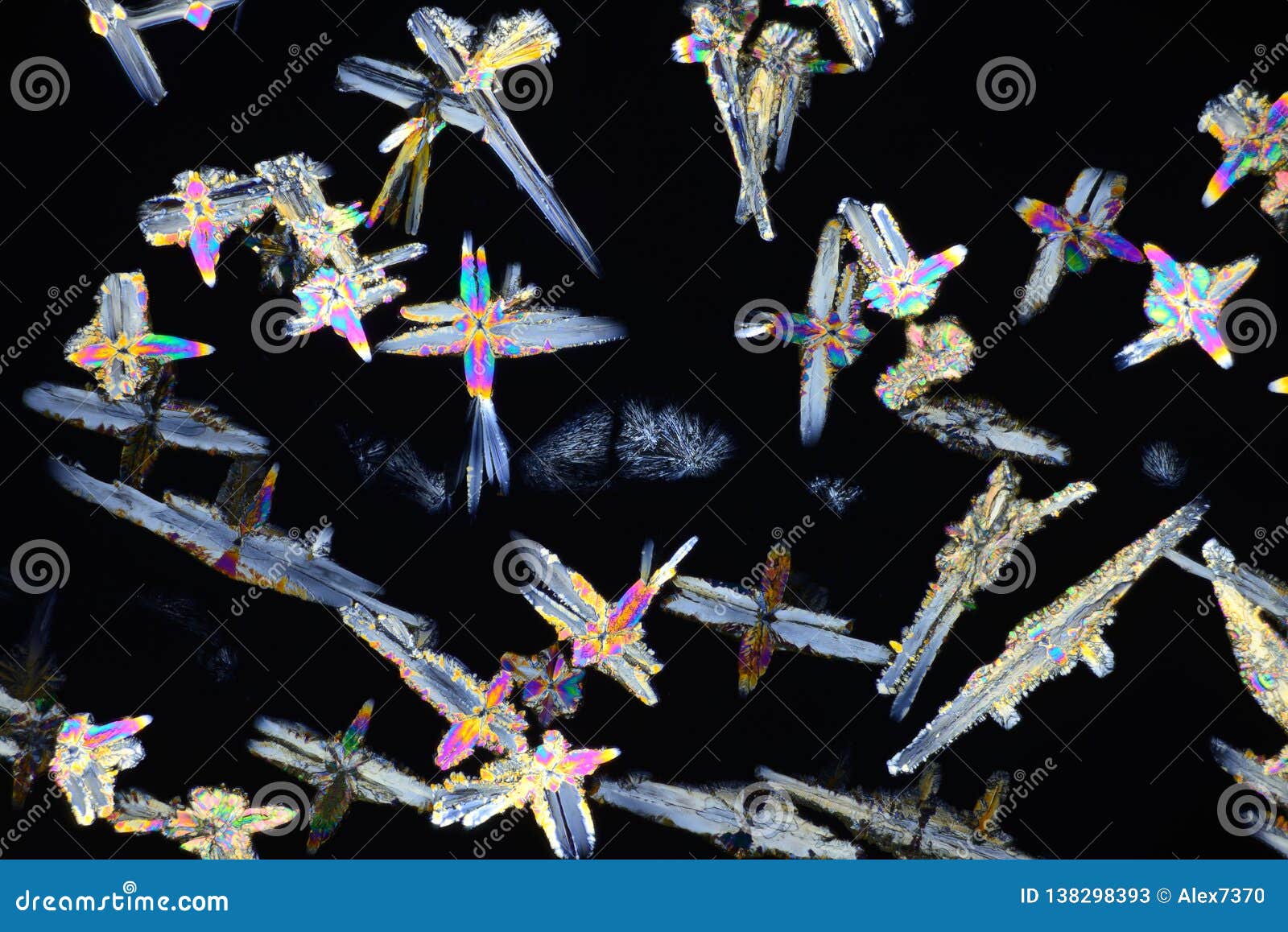 Colorful Micro Crystals in Polarized Light Stock Illustration ...