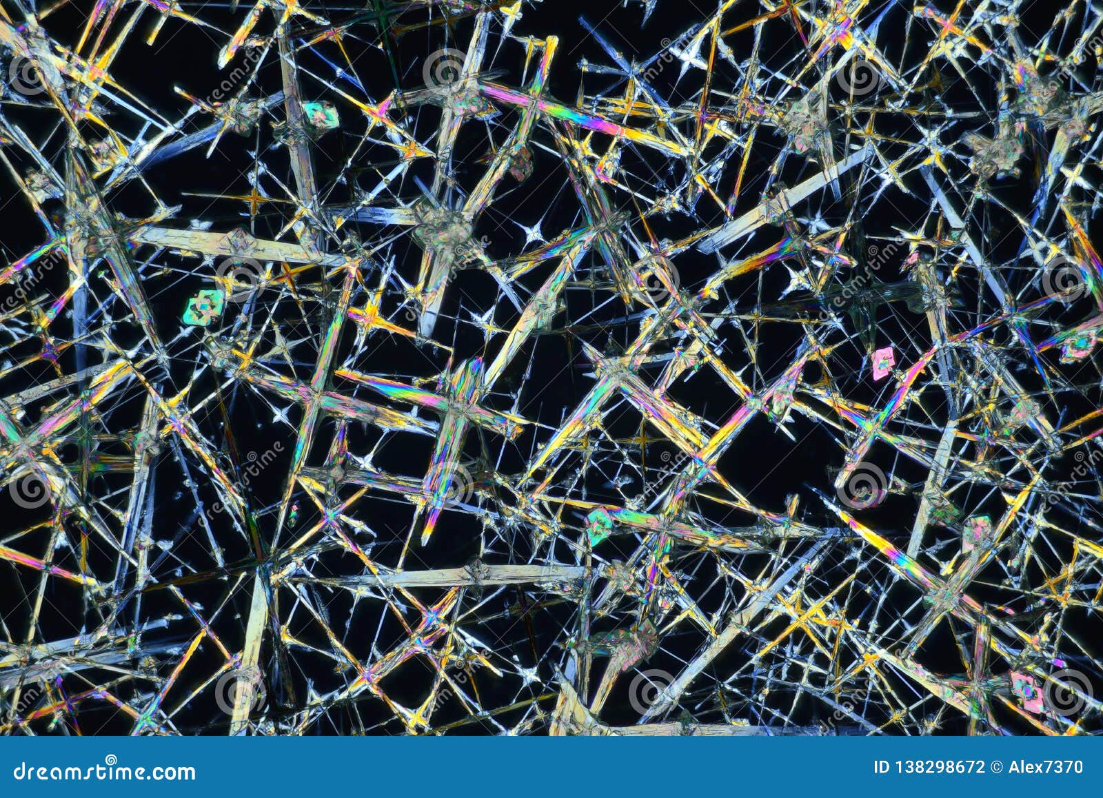 Colorful Micro Crystals in Polarized Light Stock Photo - Image of ...