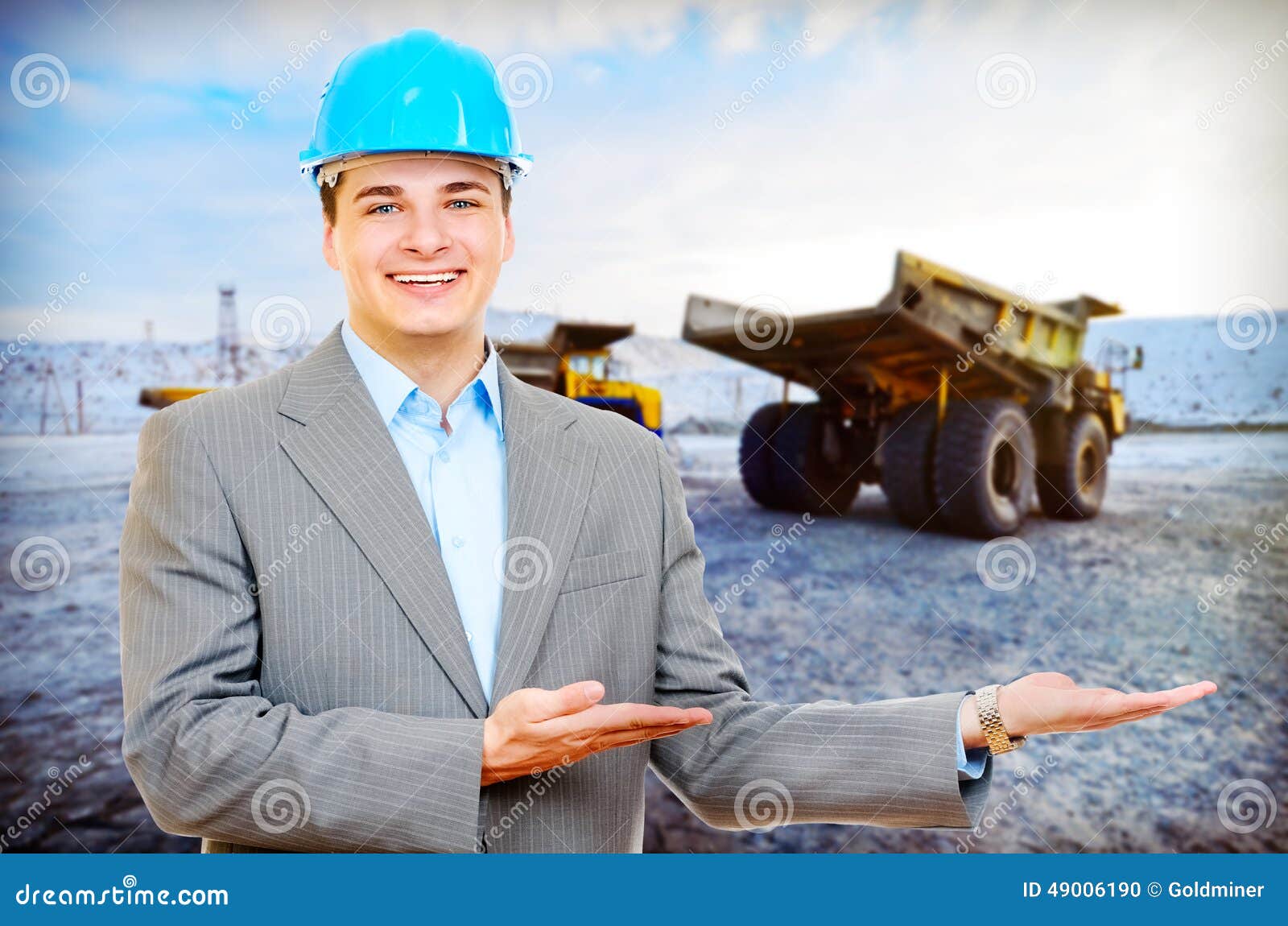Photo of a mining engineer stock photo. Image of open - 49006190