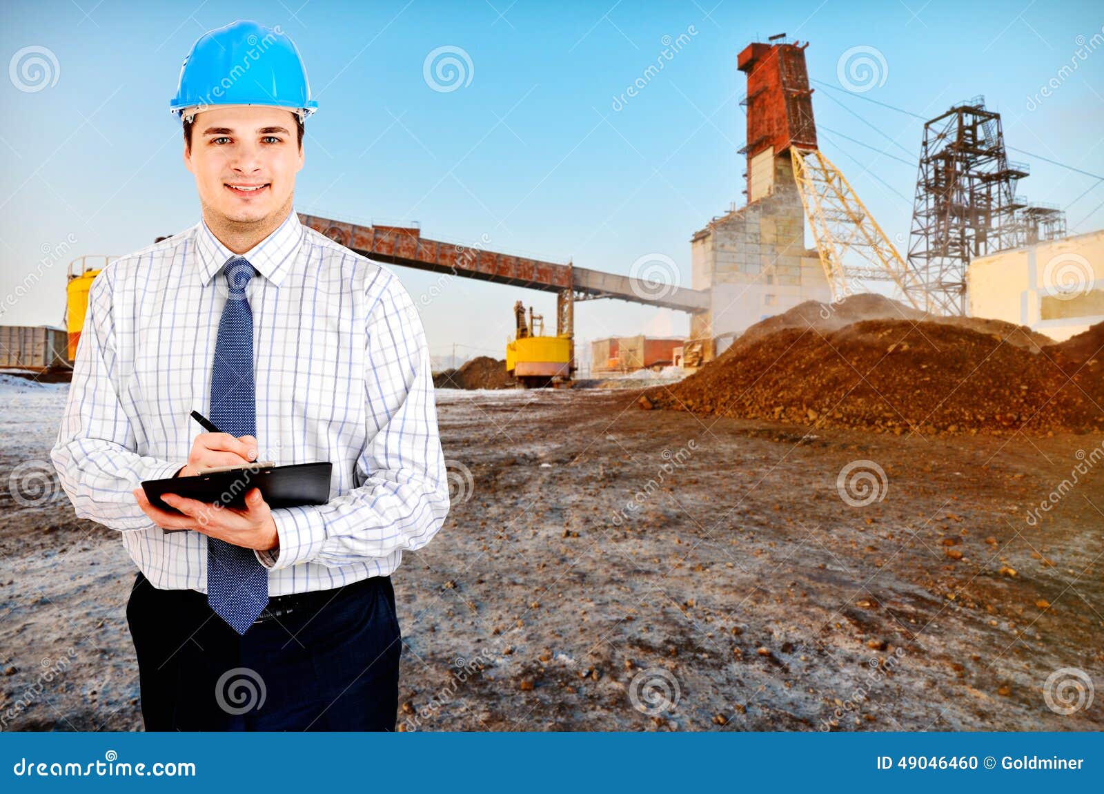 Photo of a mining engineer stock photo. Image of open - 49046460