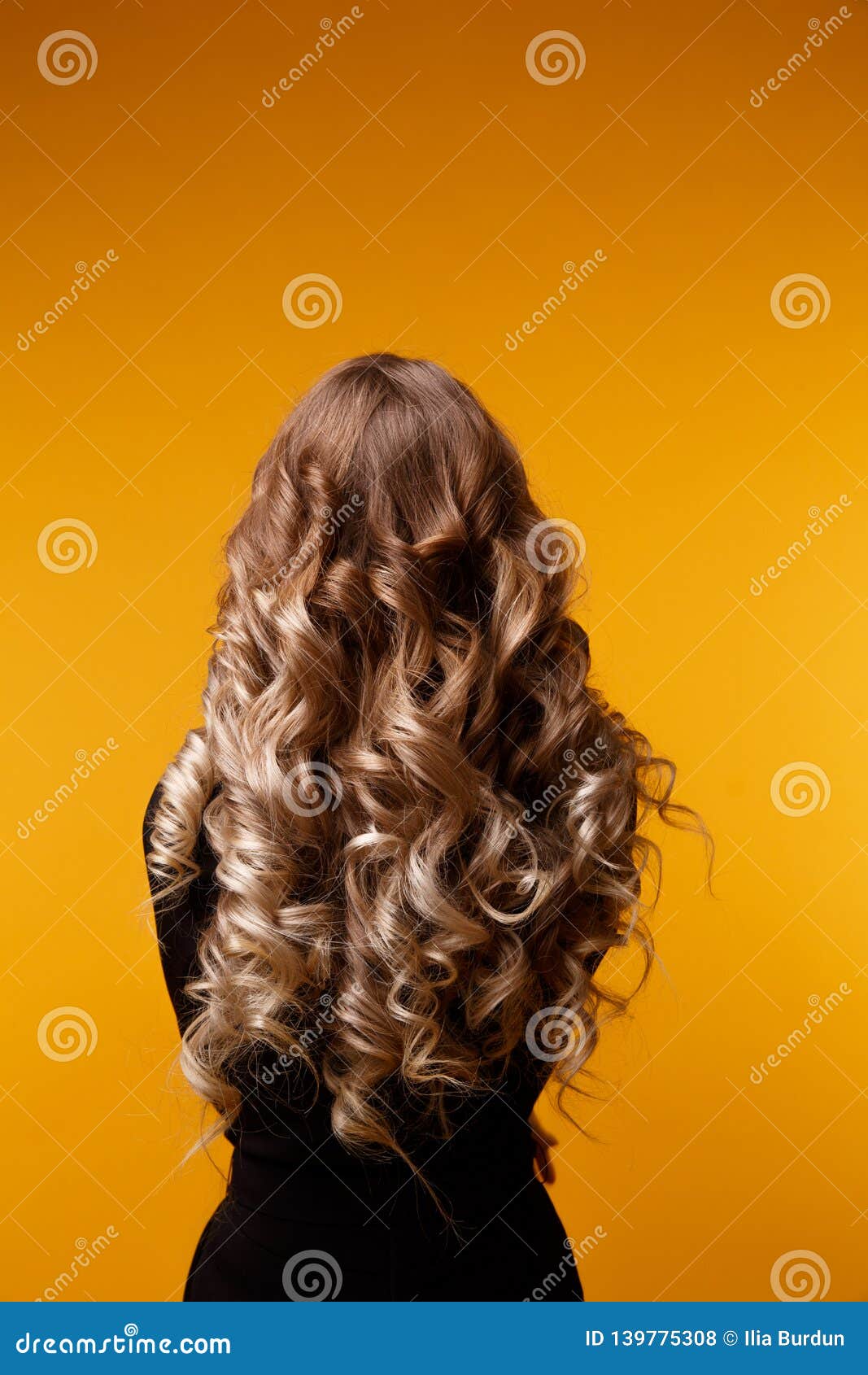 Photo of Model with Long Curly Hair. Stock Photo - Image of portrait ...