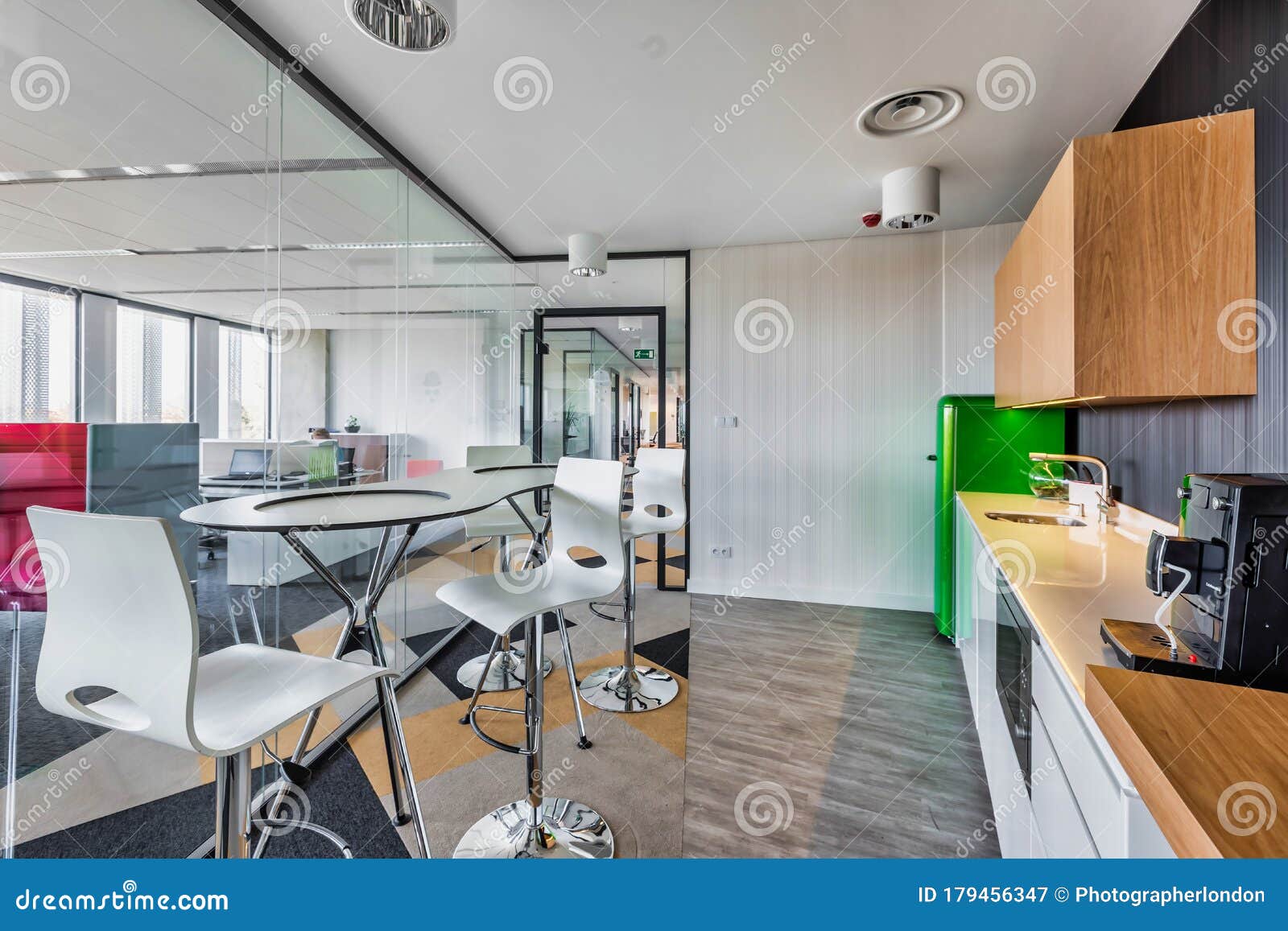 Photo of Modern Private Office Pantry Area Stock Image - Image of ...