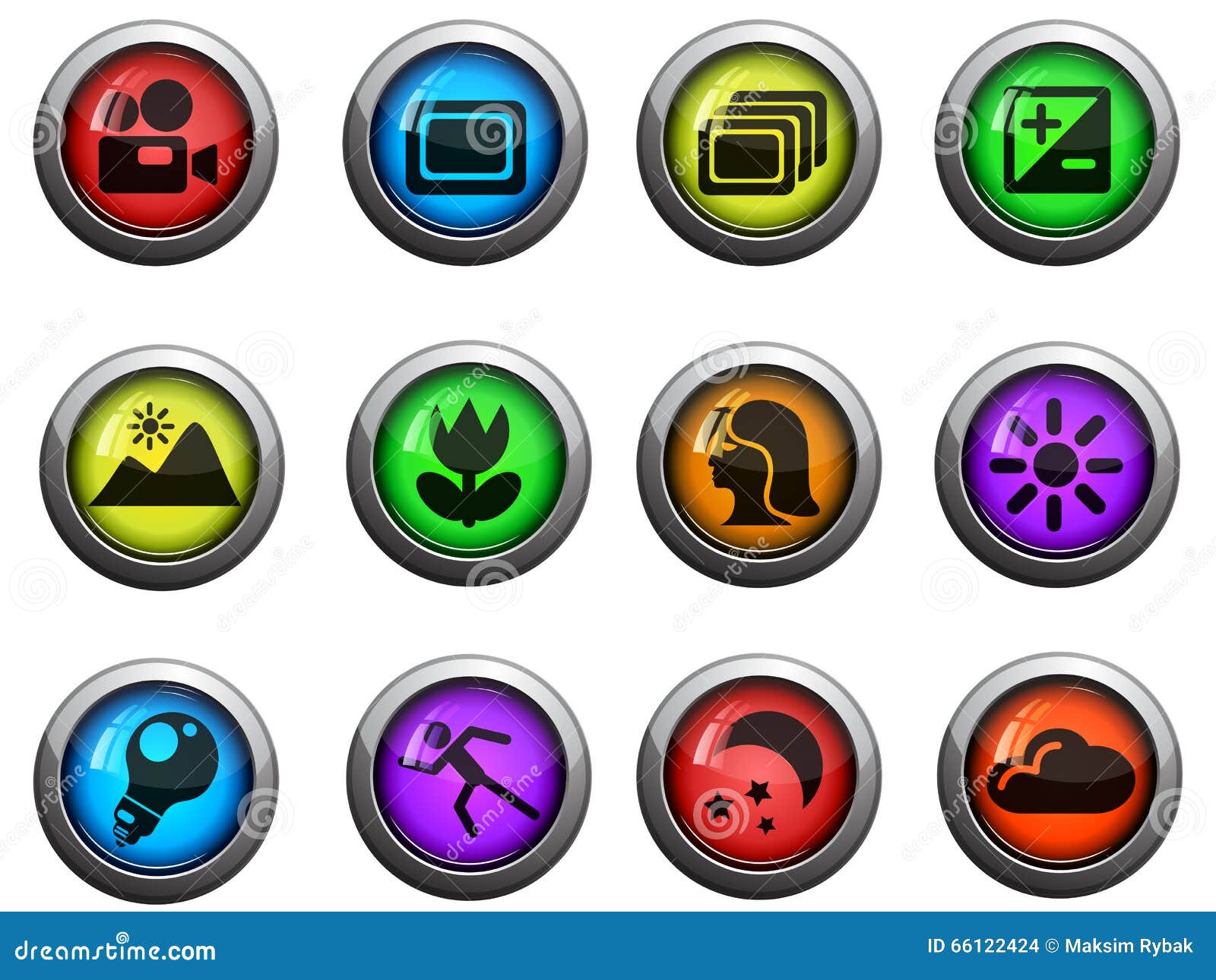 Photo modes icons set stock vector. Illustration of symbol - 66122424