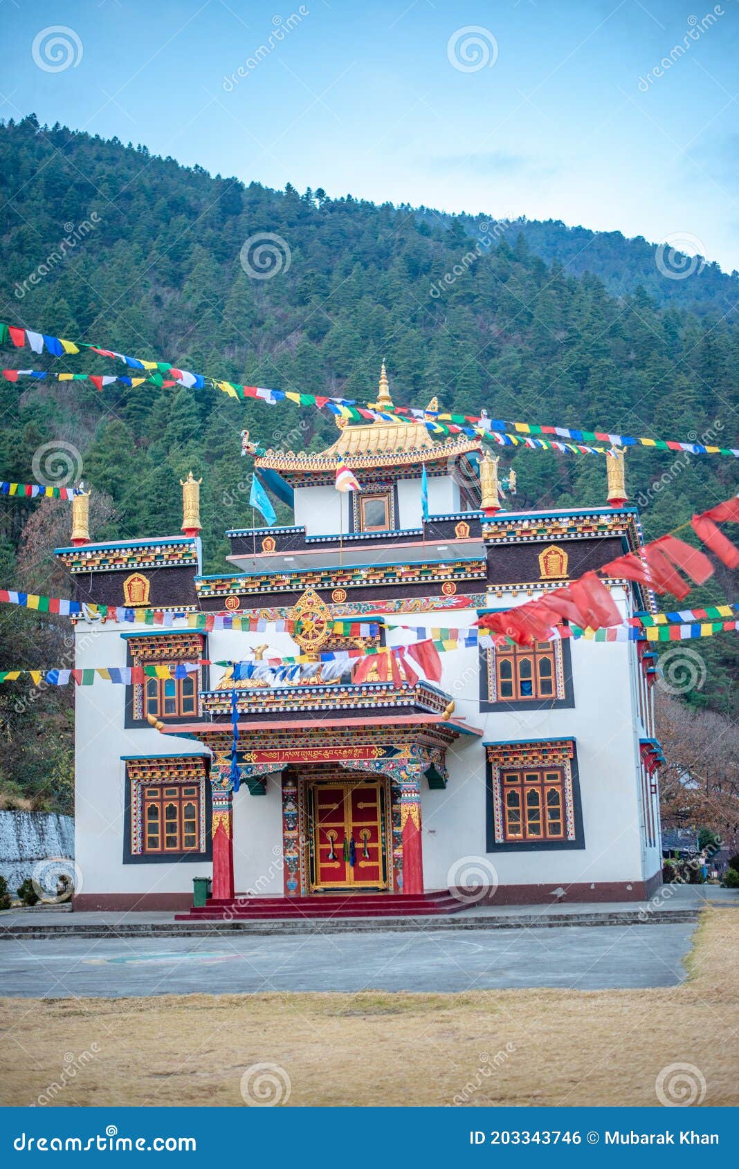 Monastery of Dirang Arunachal Pradesh, India Stock Photo - Image of ...