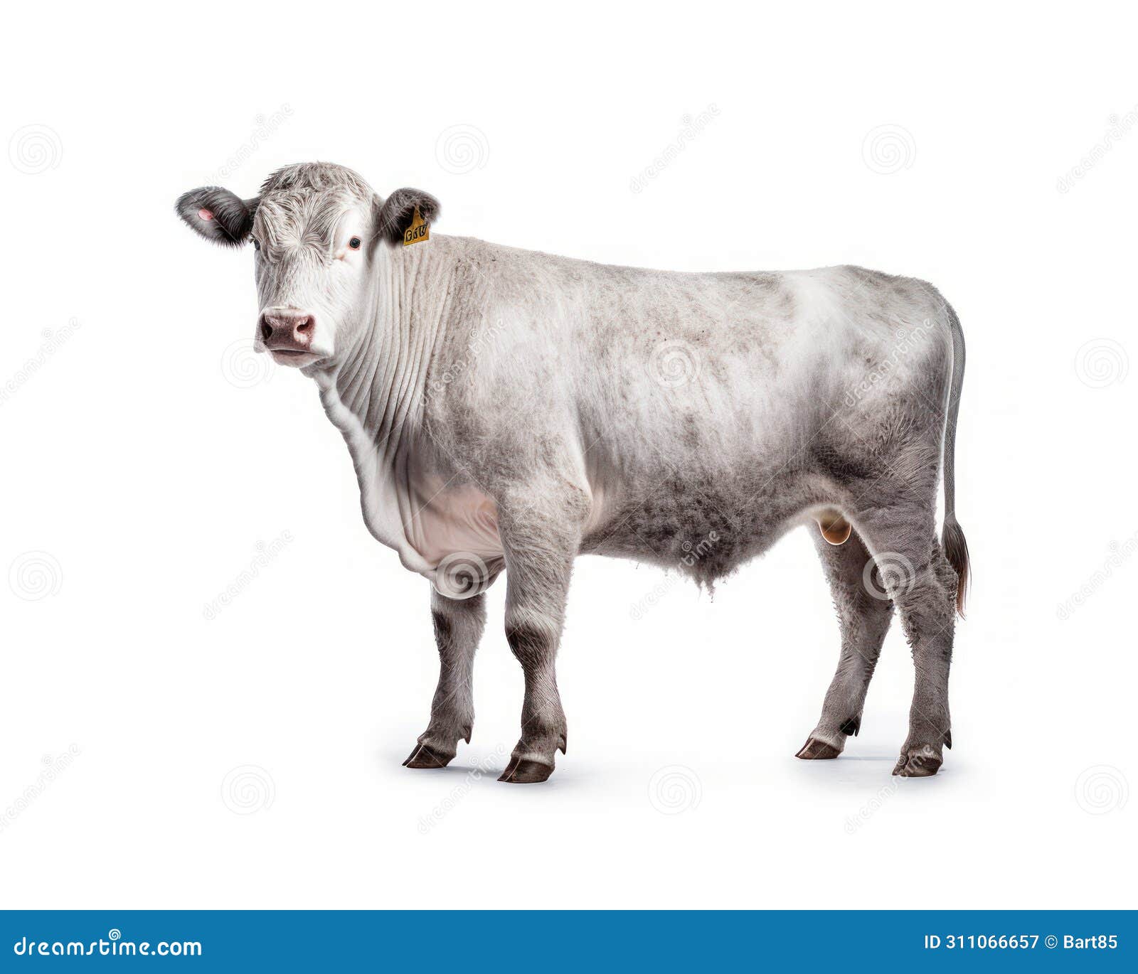 Photo Of Murray Grey Cattle Isolated On White Background. Generative AI ...