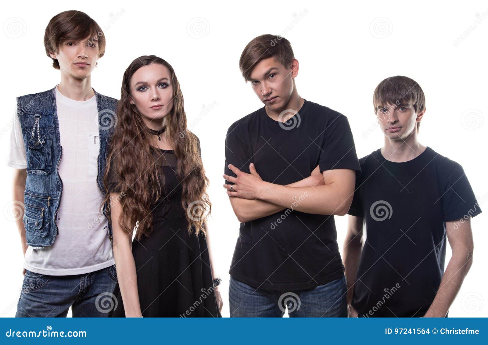 Photo of musical band stock photo. Image of people, young - 97241564