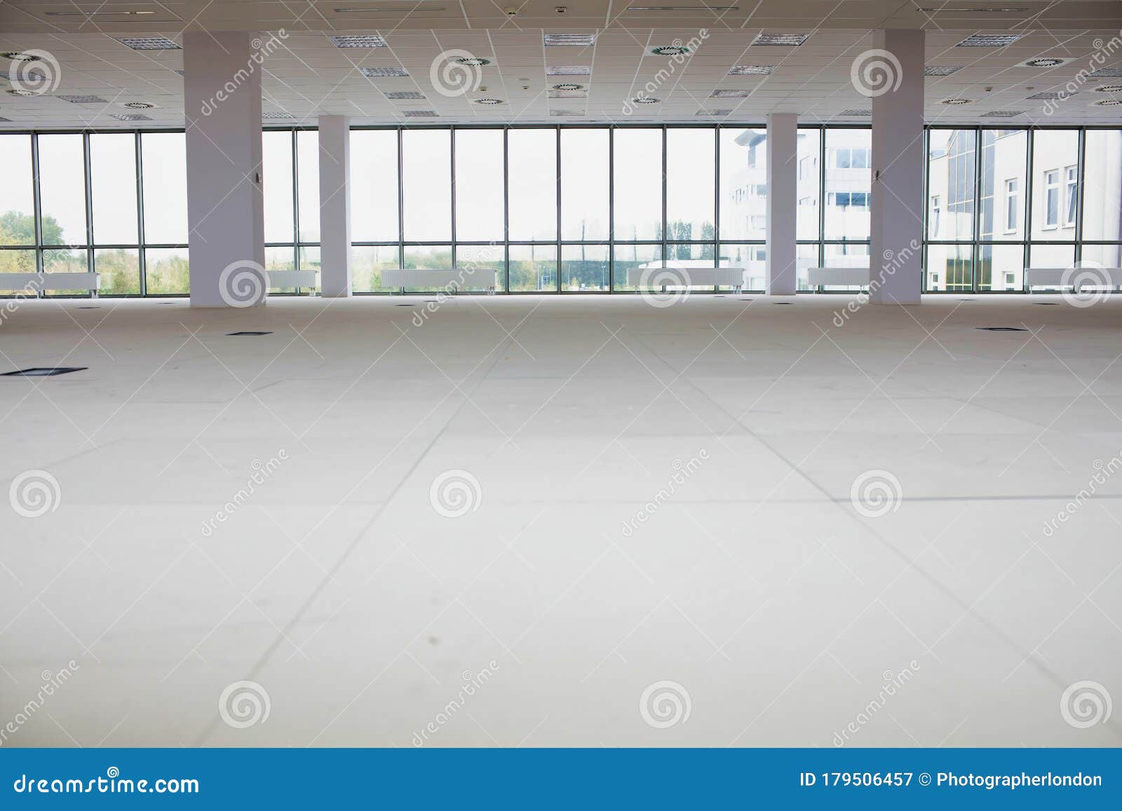 Photo of New Empty Office Interior Stock Image - Image of office, door ...