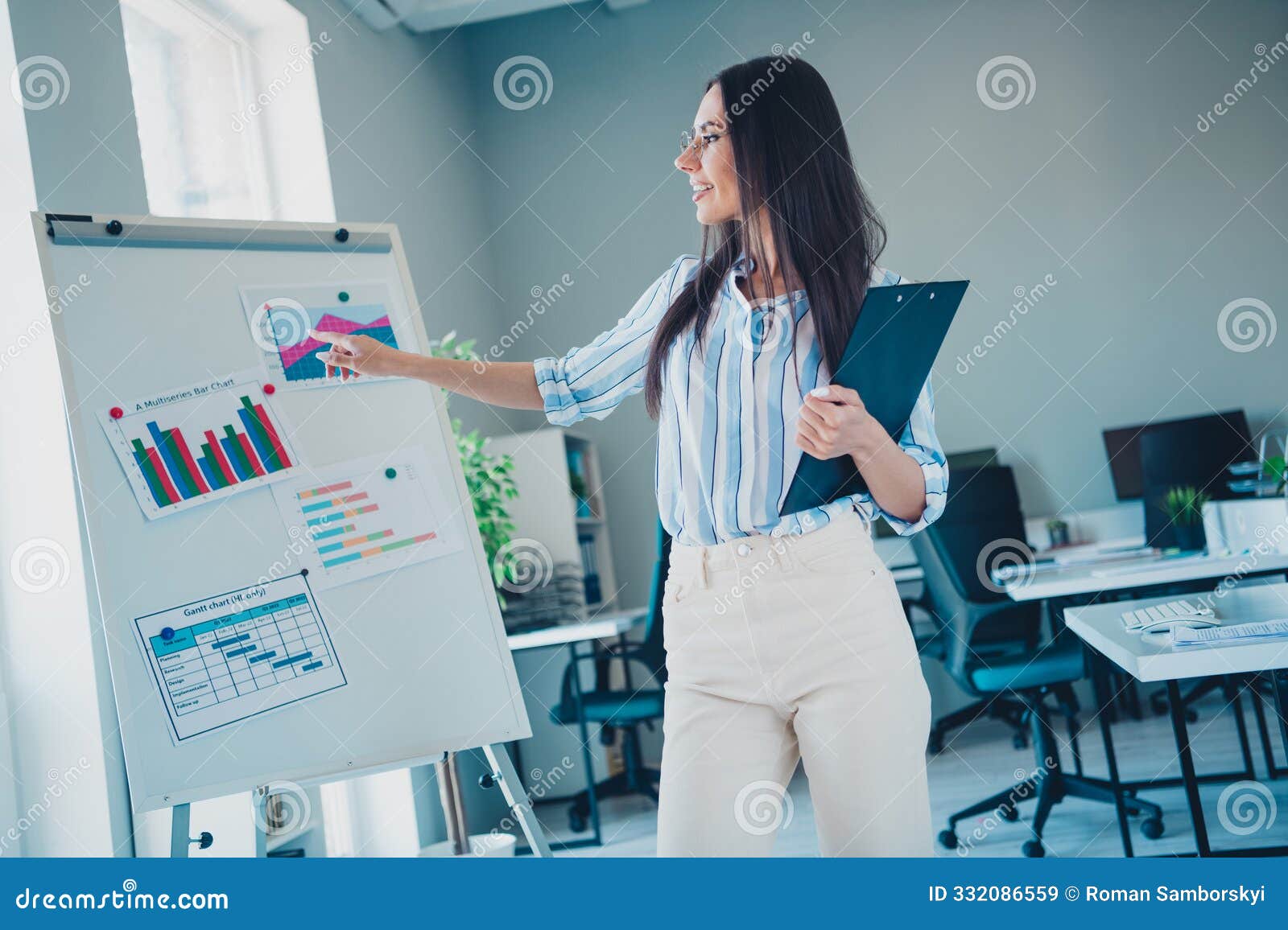 Photo of Nice Woman Boardroom Point Look Graph Papers Report Dressed ... Photo of Nice Woman Boardroom Point Look Graph Papers Report Dressed ...