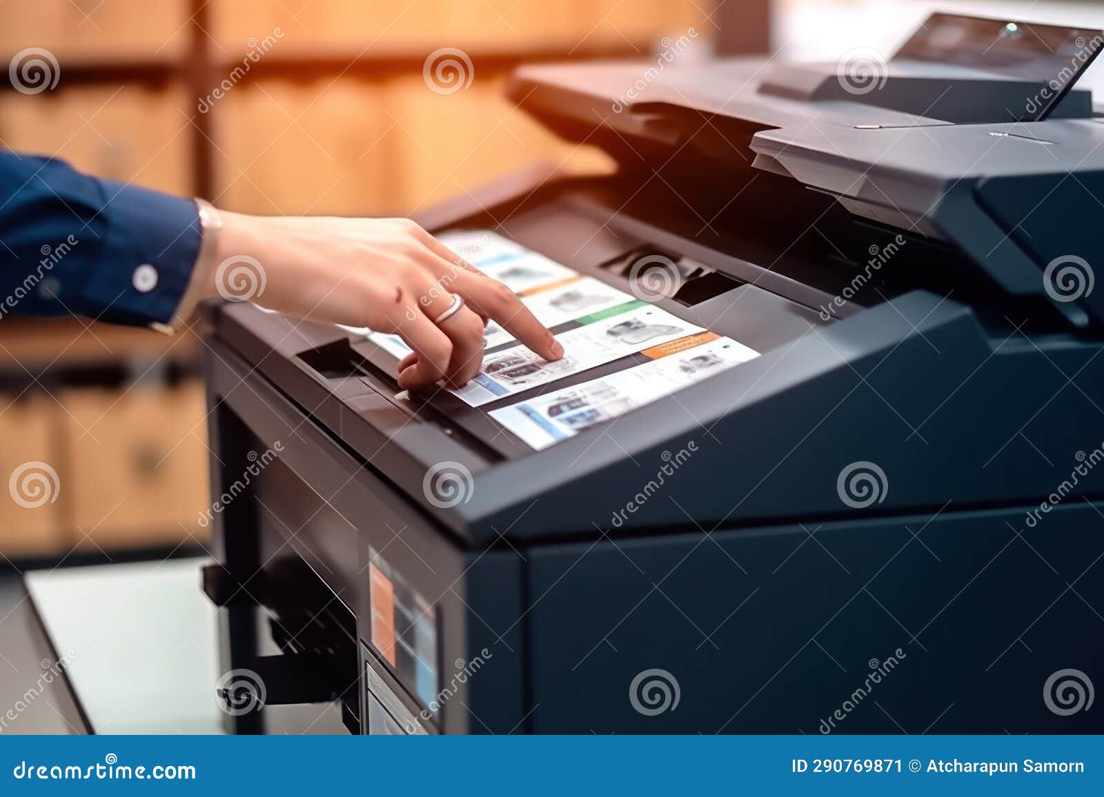 Photo of Office& X27;s People Using Multifunction Printer Stock ...