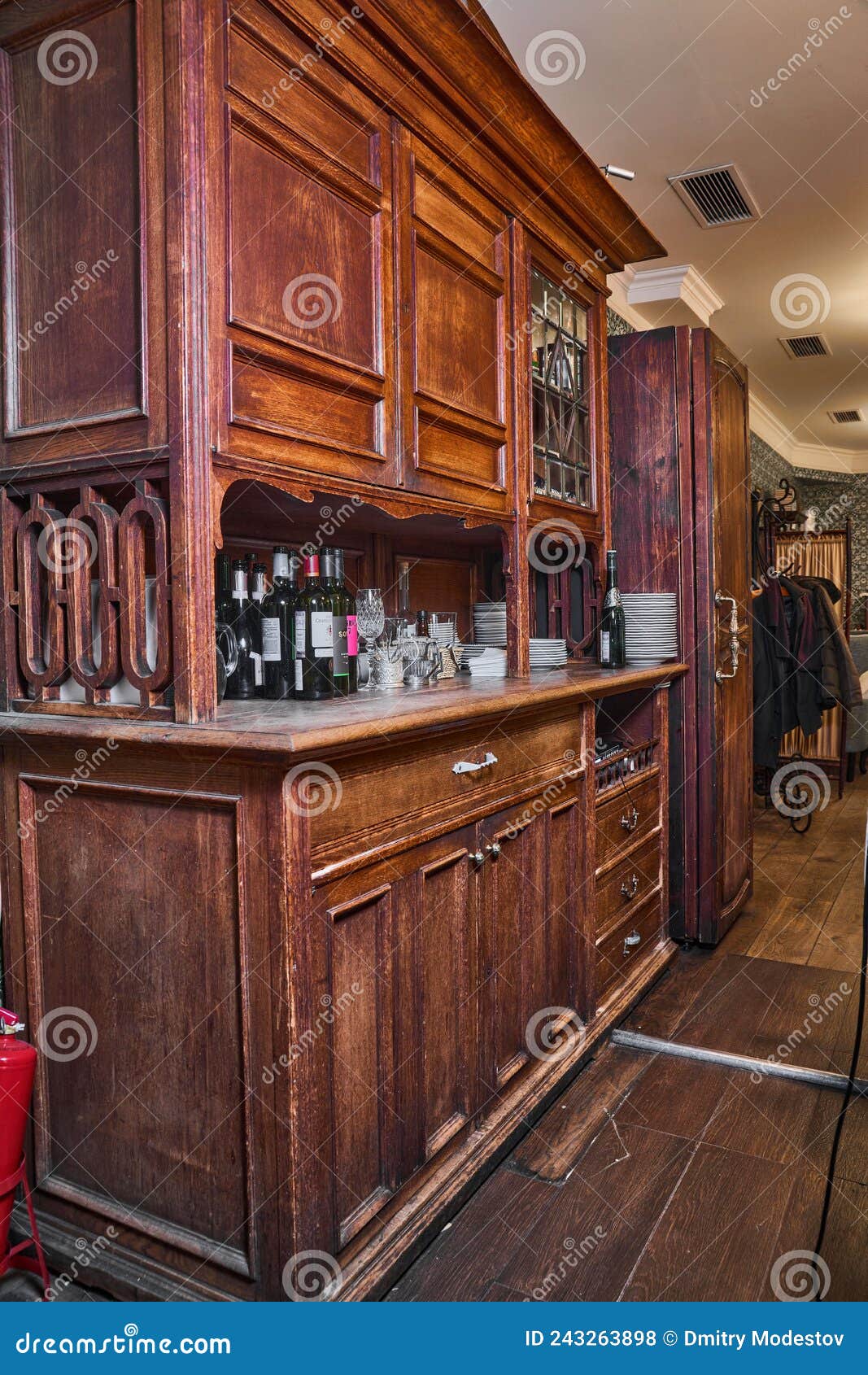 Photo of an Old Bar Counter in a Restaurant Stock Photo - Image of beer ...