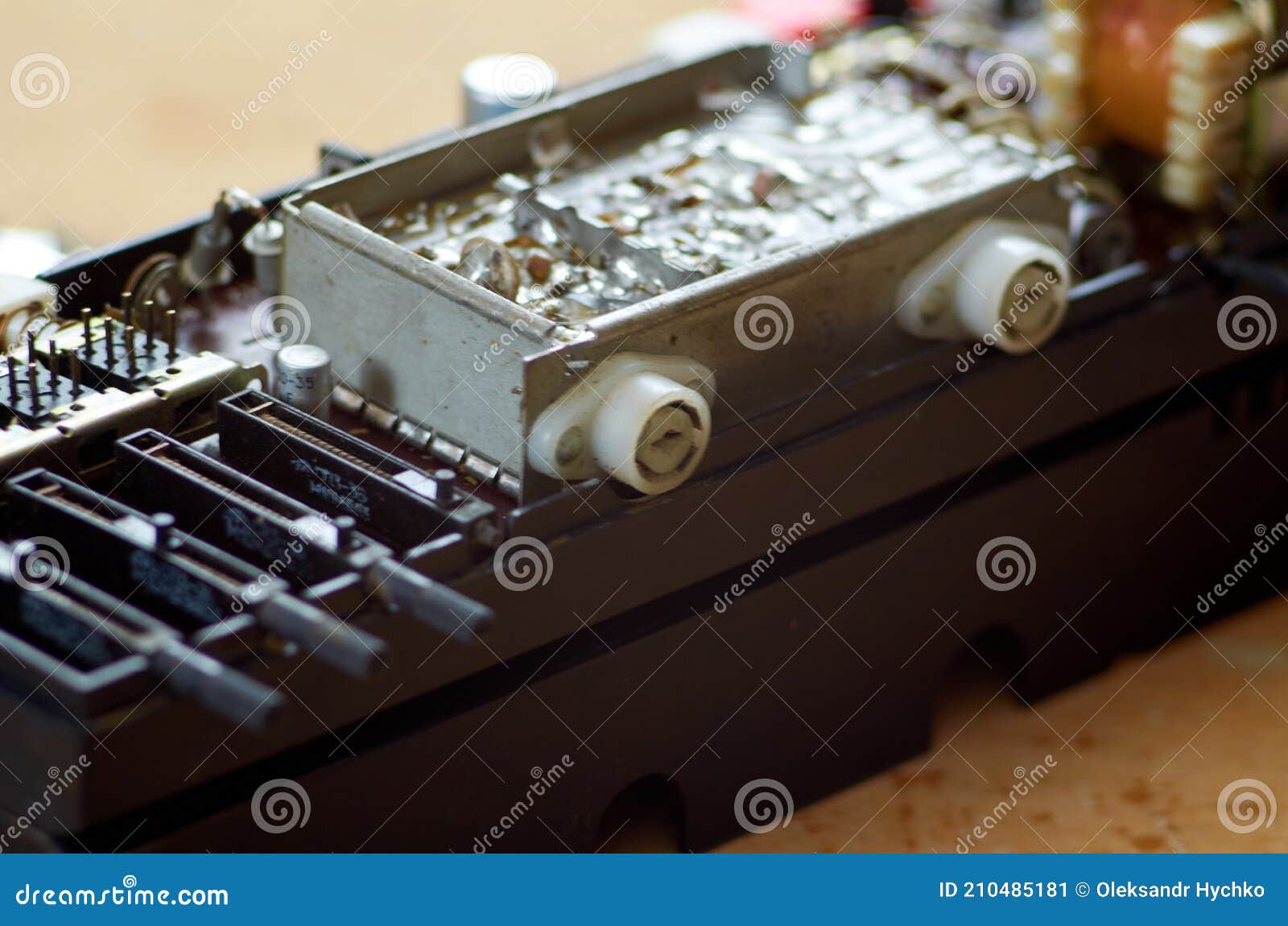 Photo of Old Tv Box Rear View Stock Image - Image of technology ...