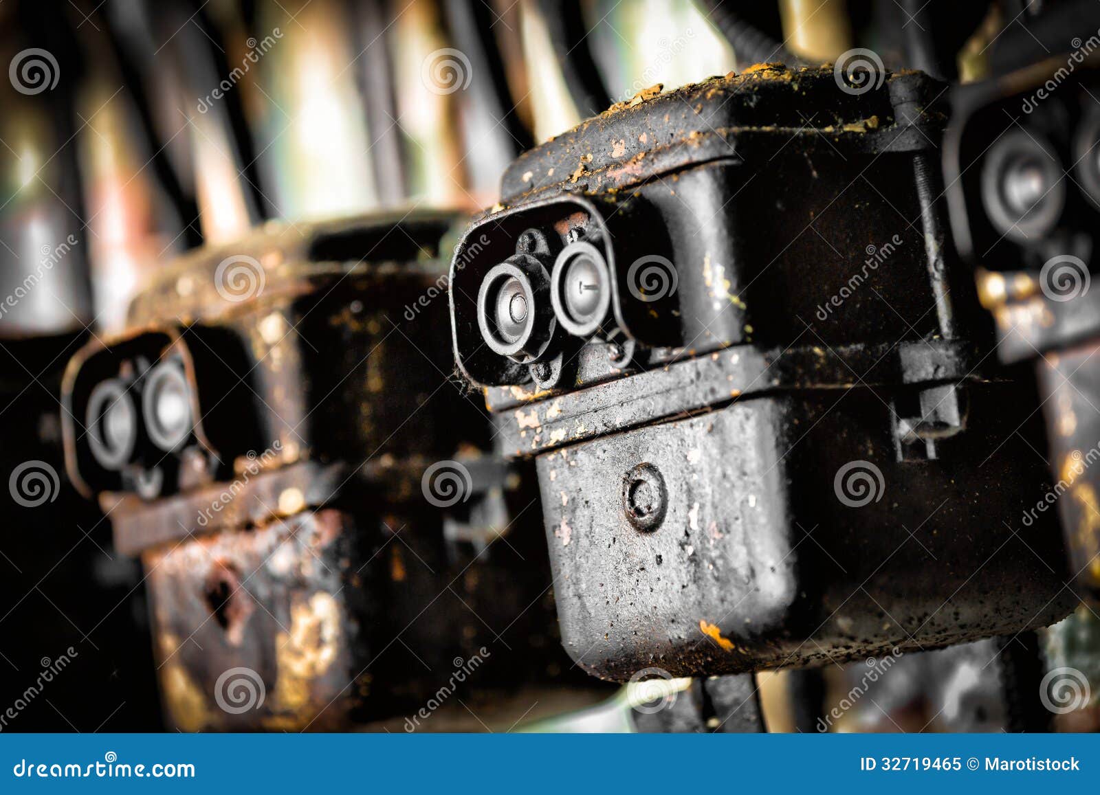 Photo of the Old Electric Switch in Factory Stock Image - Image of ...