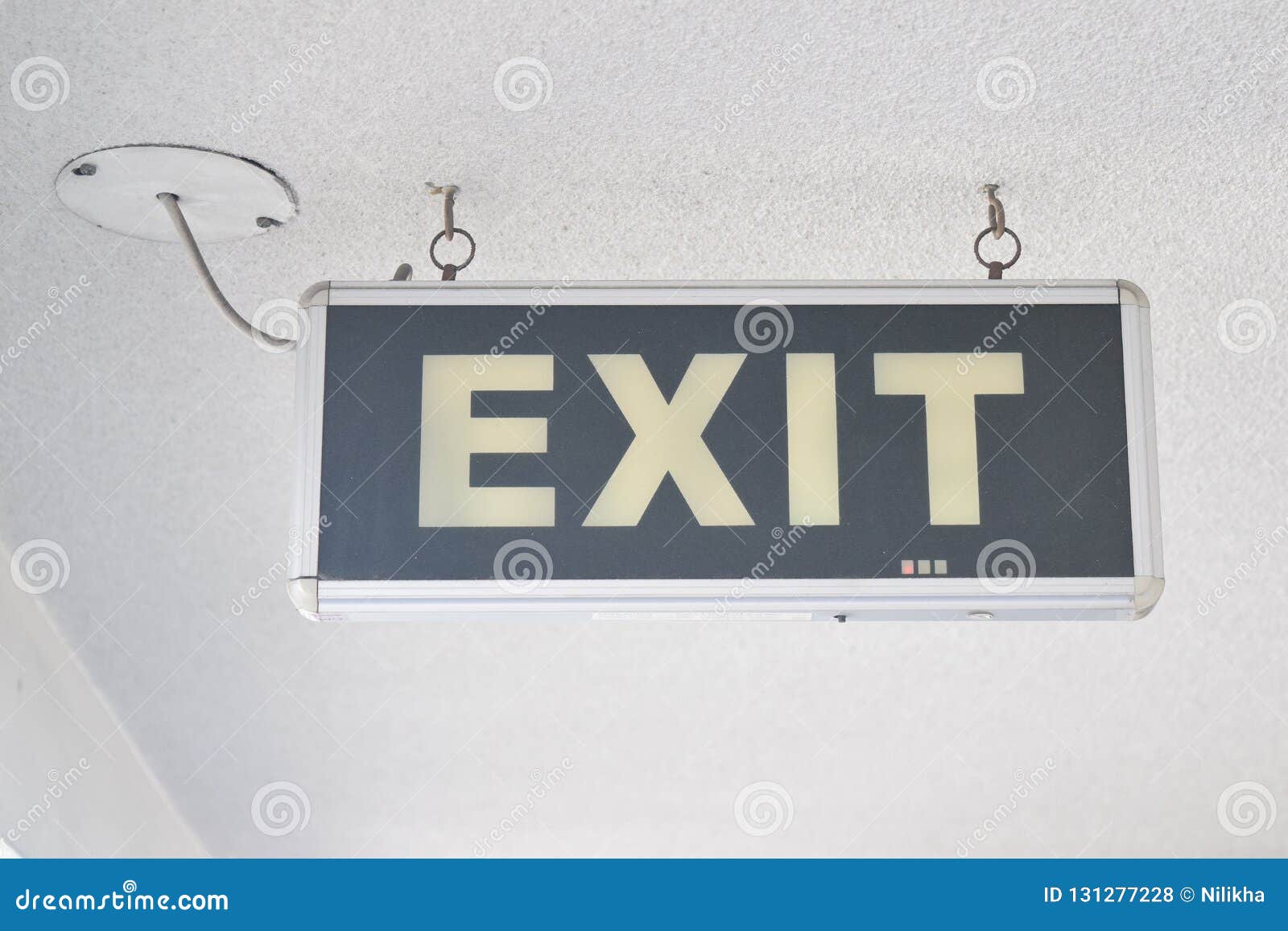Exit sign stock photo. Image of escape, sign, photograph - 131277228