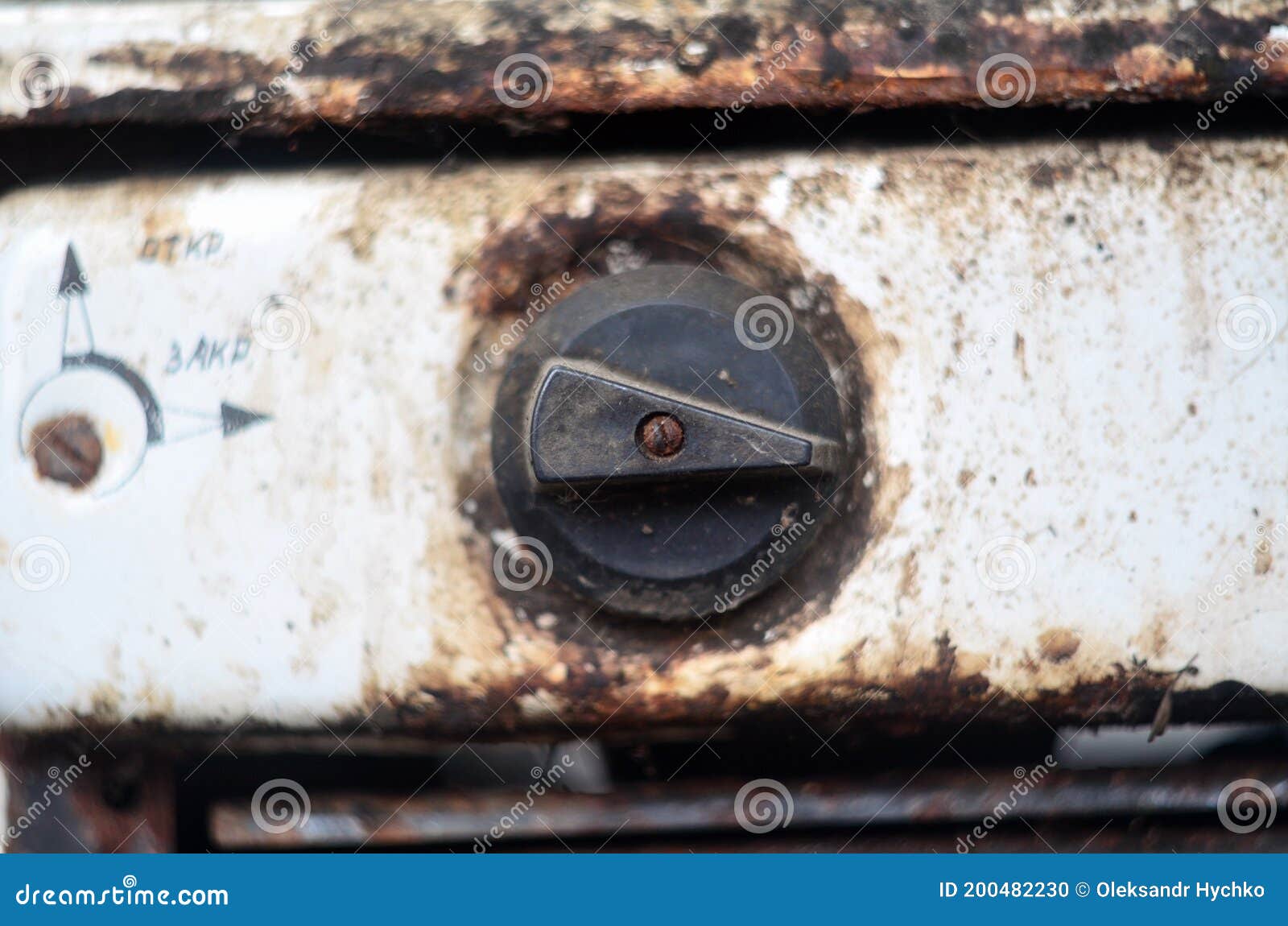 Old Gas Stove Temperature Controller Stock Photo - Image of equipment ...