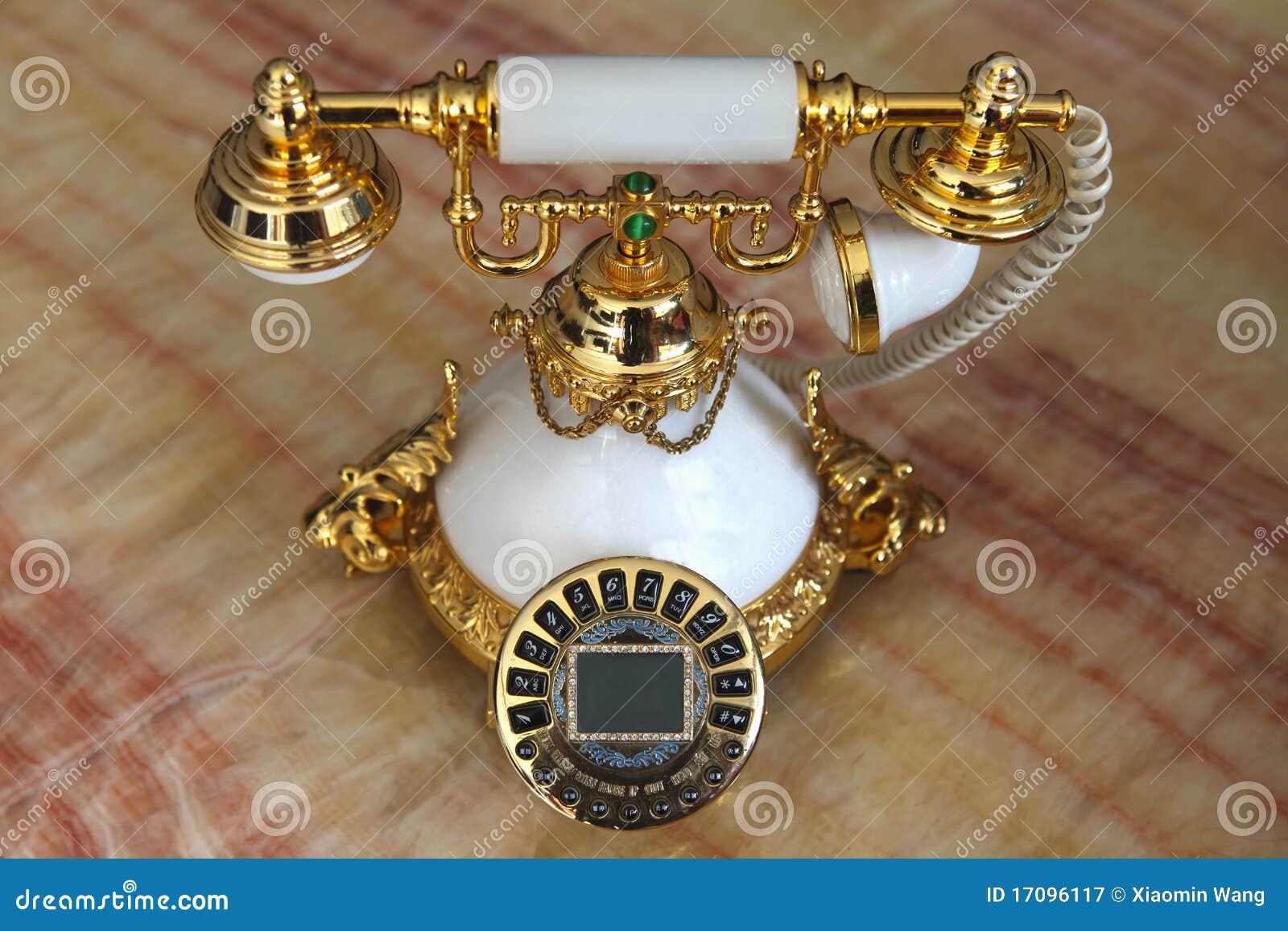 Photo old gold telephone stock image. Image of equipment - 17096117