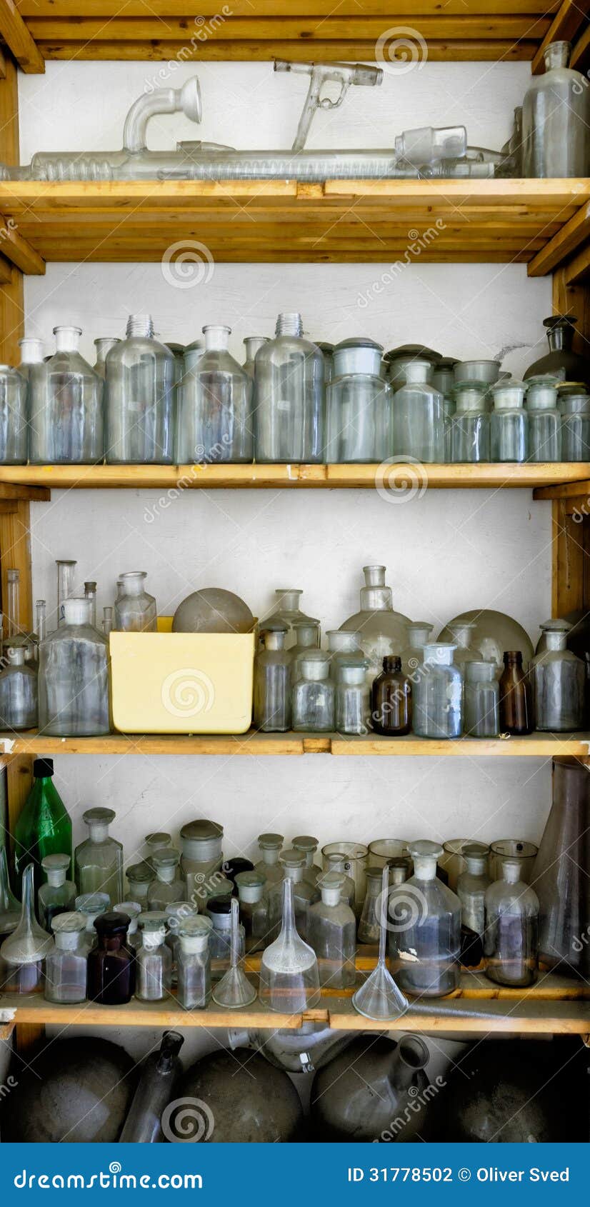 Photo of an Old Laboratory with a Lot of Bottles Stock Photo - Image of ...