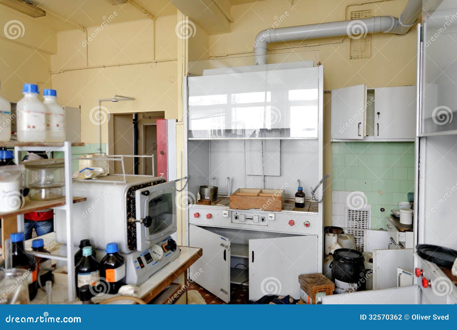 Photo of an Old Laboratory with a Lot of Bottles Stock Photo - Image of ...