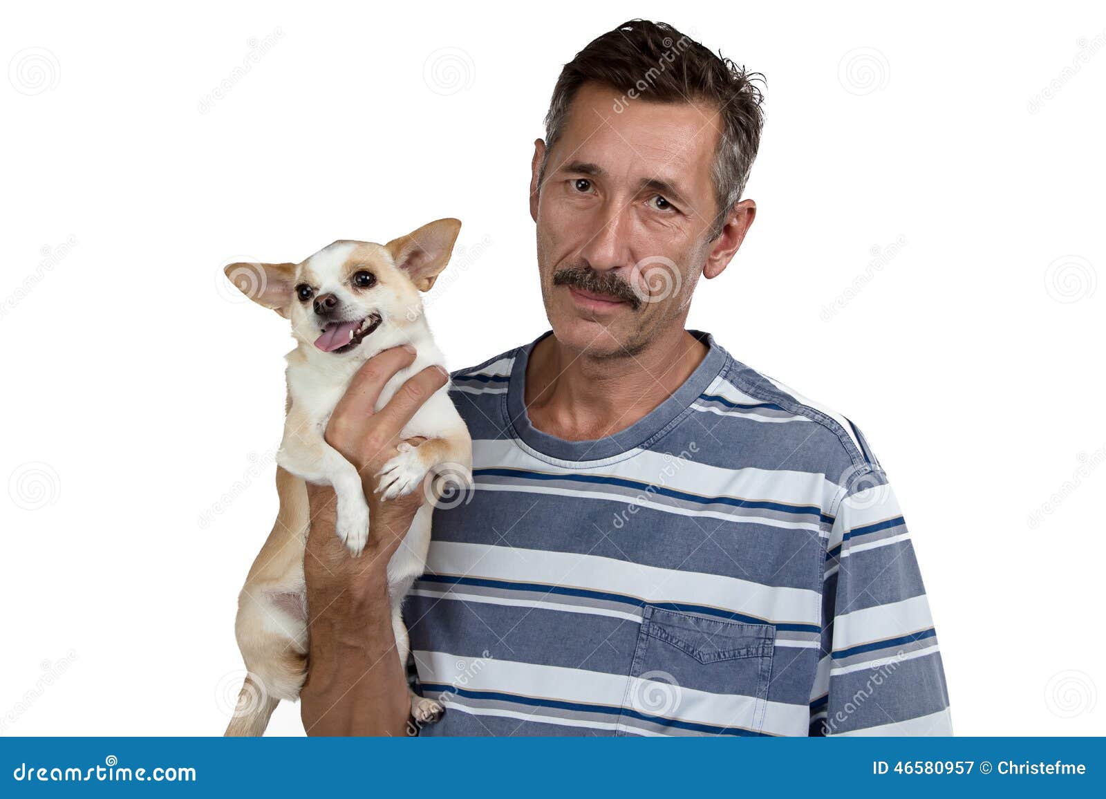 Photo of the Old Man and His Small Dog Stock Image - Image of lifestyle ...