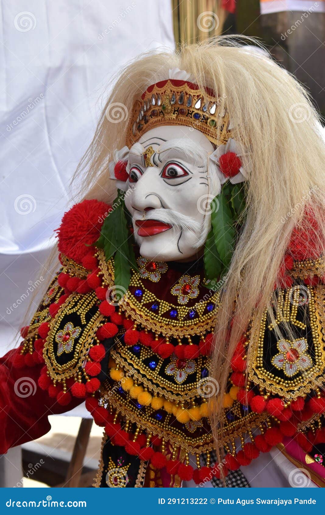 A Photo of an Old Mask Dance Performance in a Temple Stock Photo ...