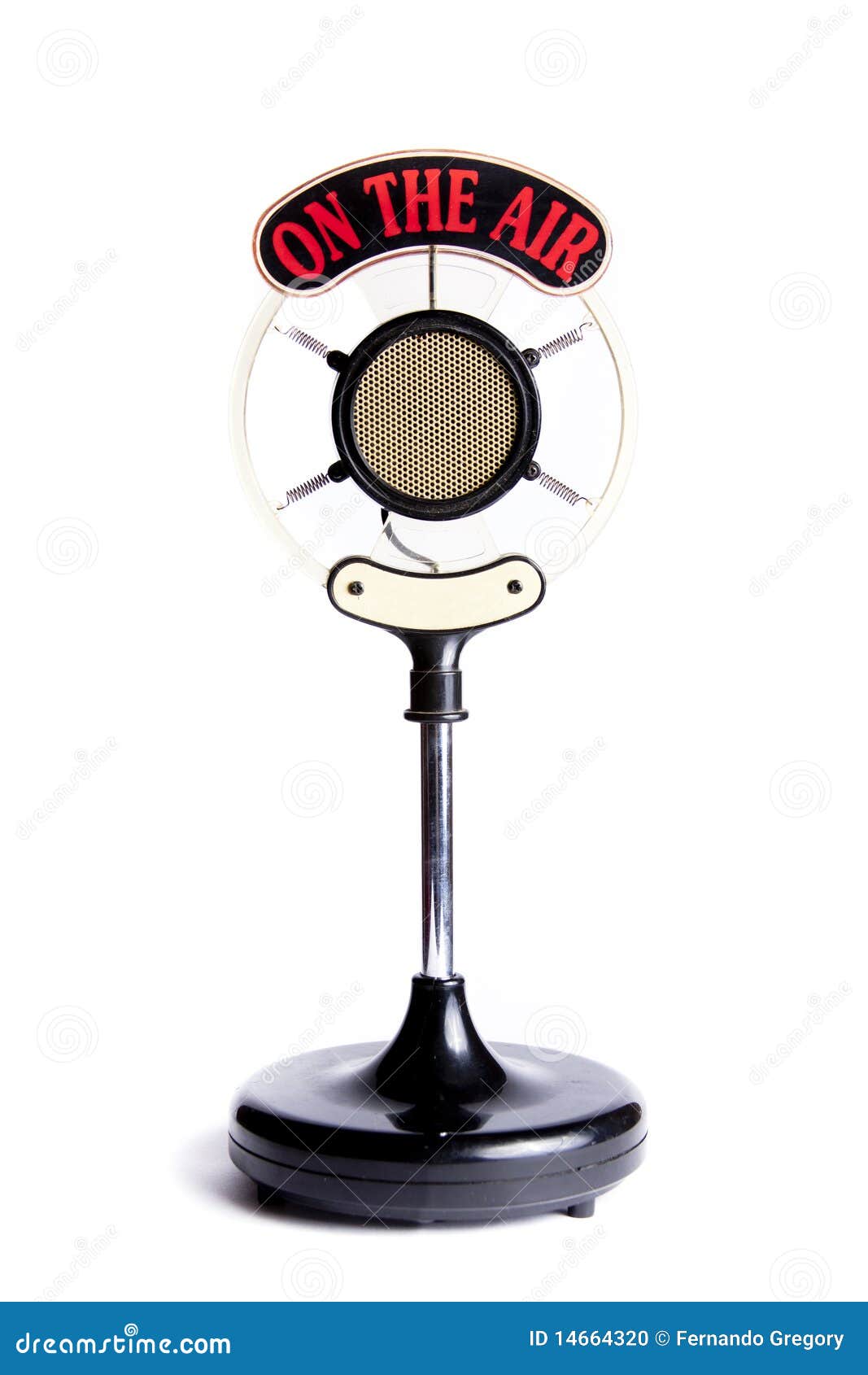 Photo of Old Microphone Isolated on White Stock Photo - Image of live ...
