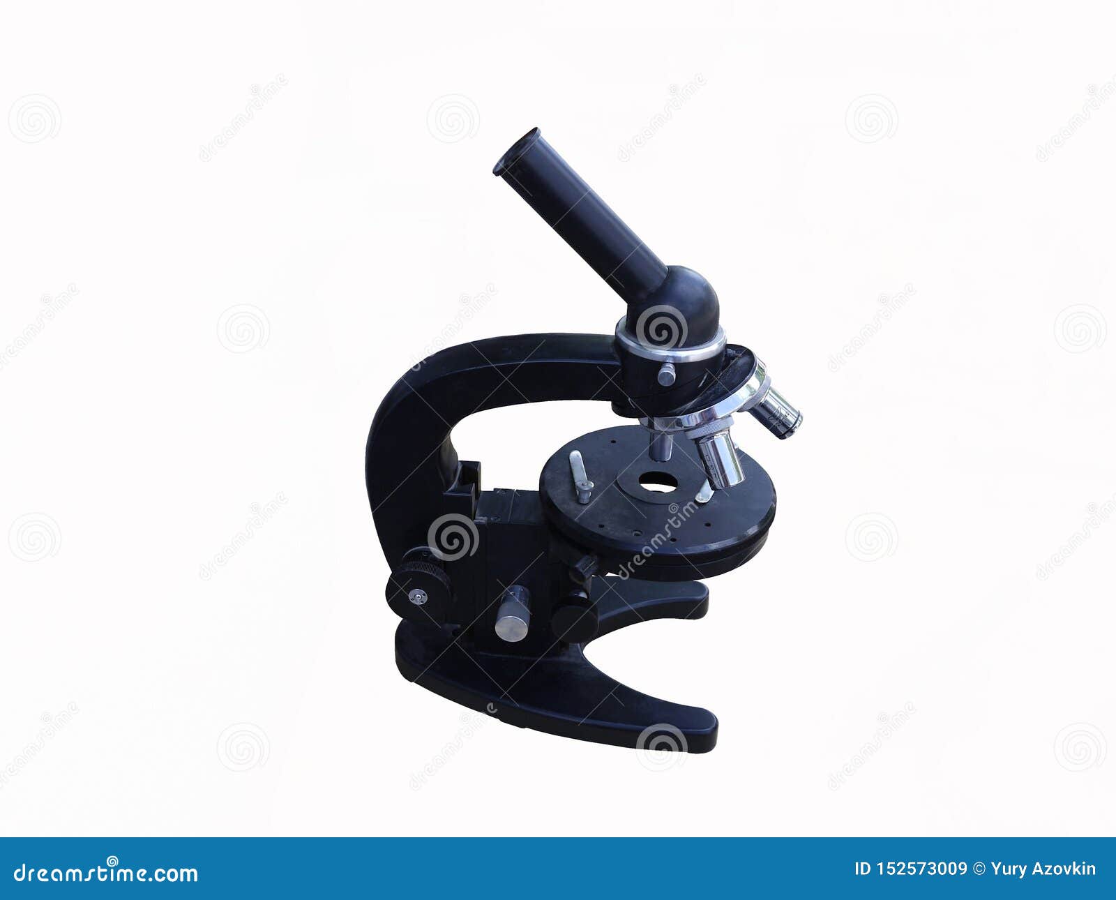 Photo of an Old Microscope Isolated on a White Background Stock Image ...