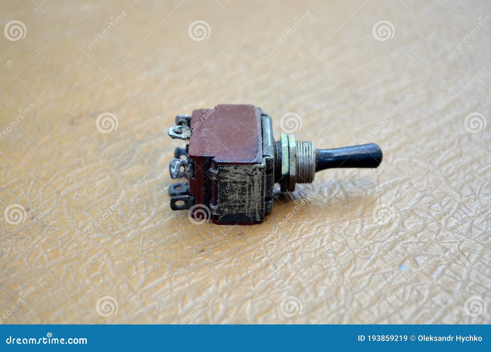 Photo of old toggle switch stock image. Image of isolated - 193859219