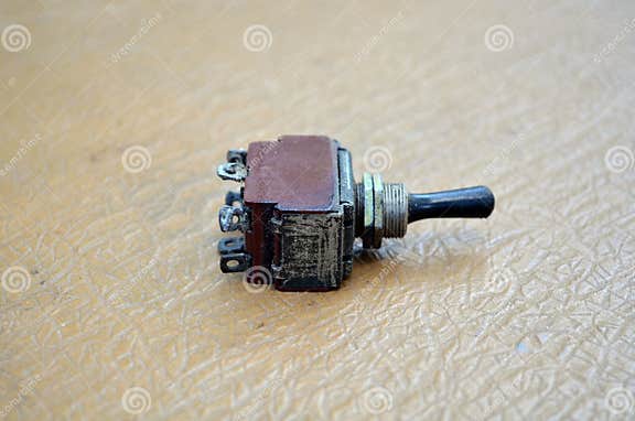 Photo of old toggle switch stock image. Image of isolated - 193859219