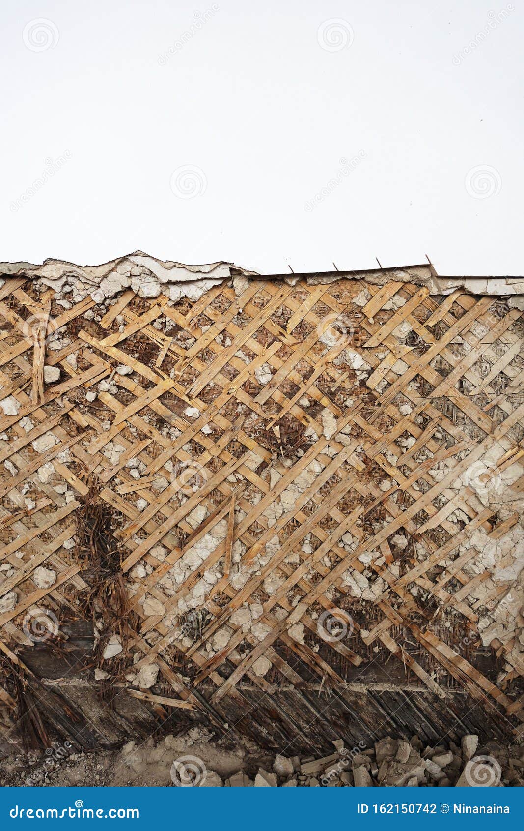 Photo of an Old Wall in the Process of Reconstruction Stock Photo ...