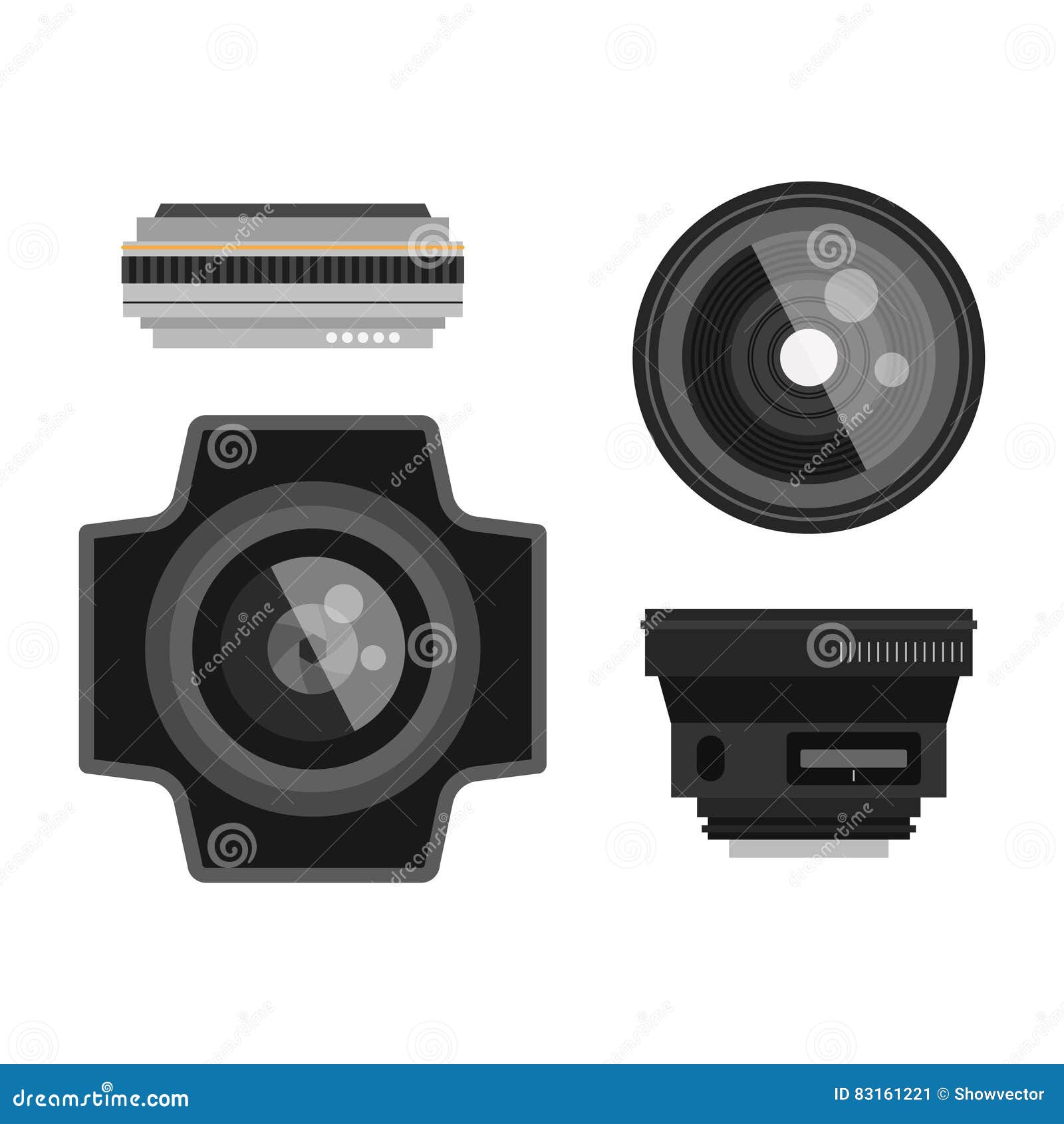 Photo optic lenses stock vector. Illustration of color - 83161221