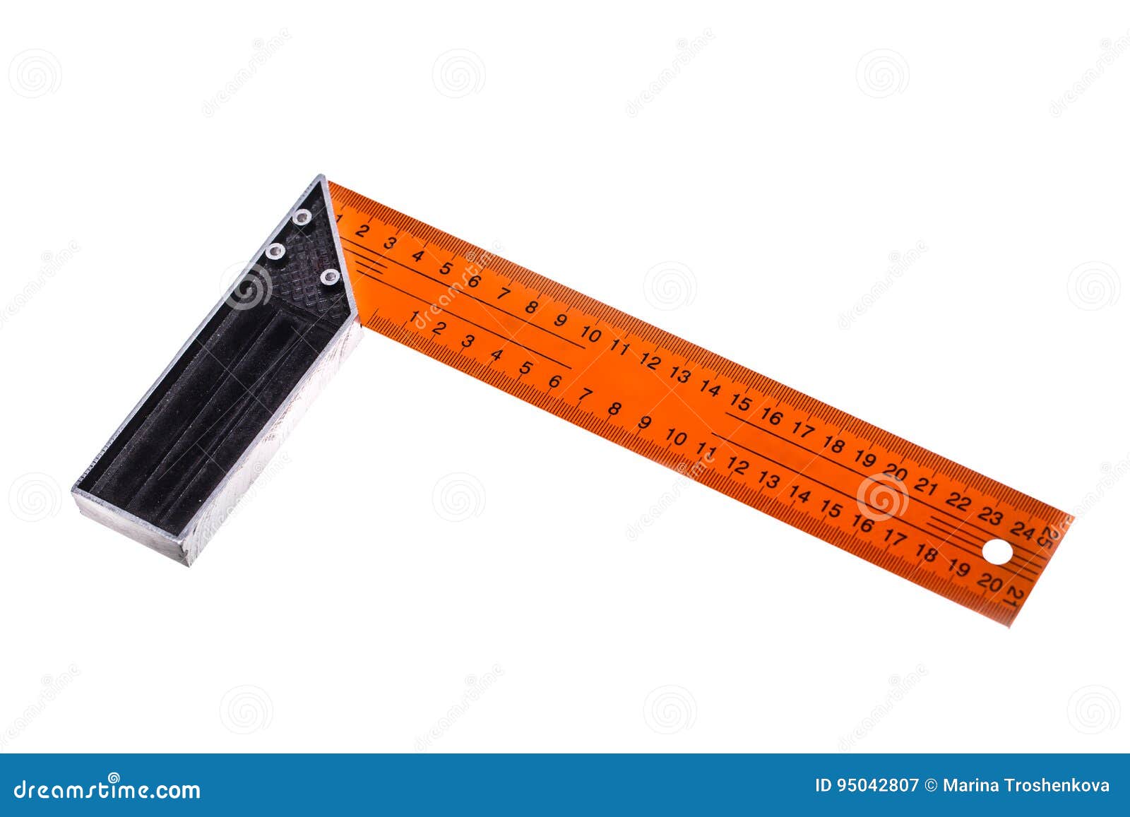 Photo of Orange Ruler Close-up Stock Image - Image of drawing, line ...