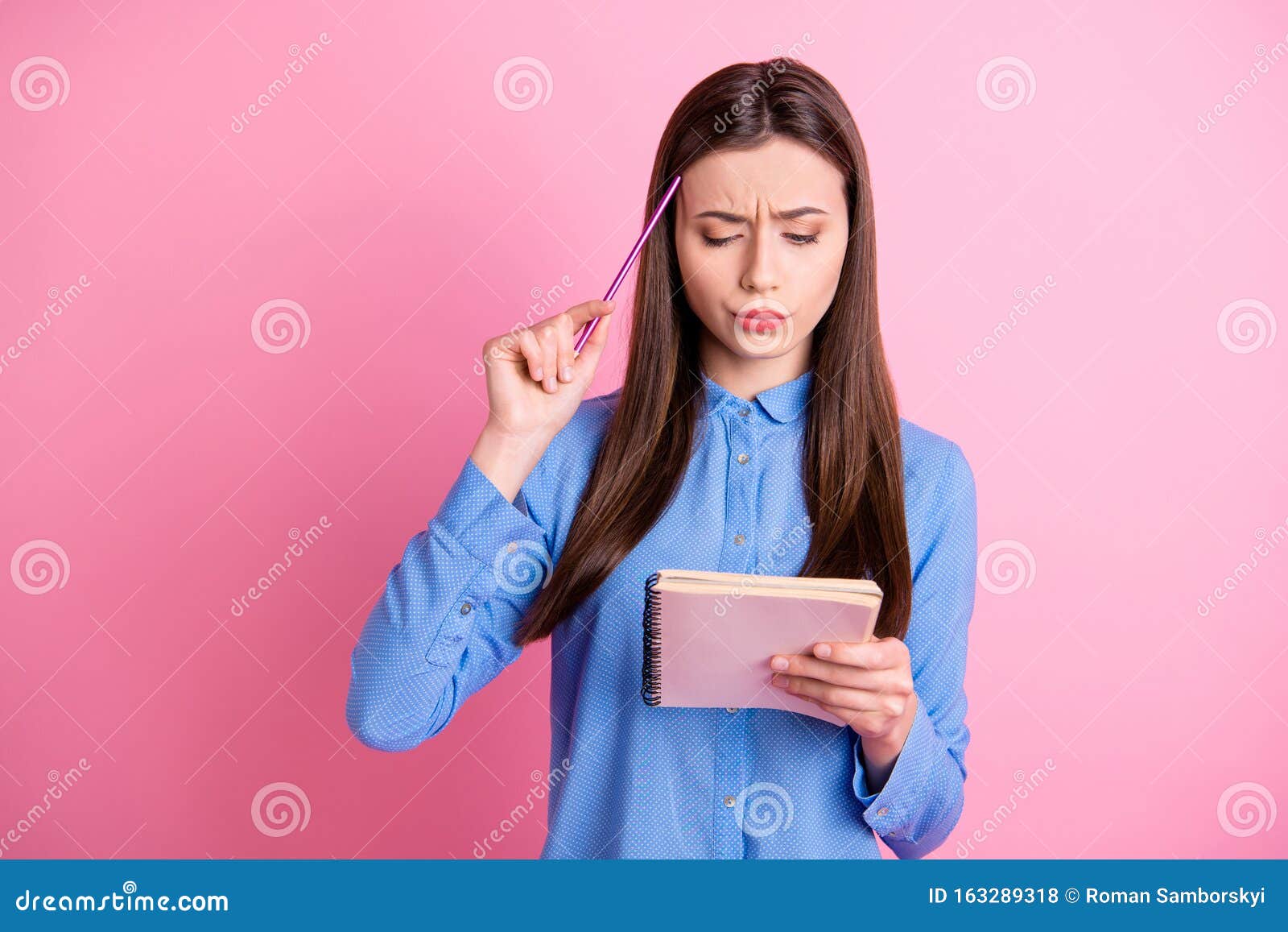 Photo of Pensive Confused Interested Student Solving Task Given Staring ...