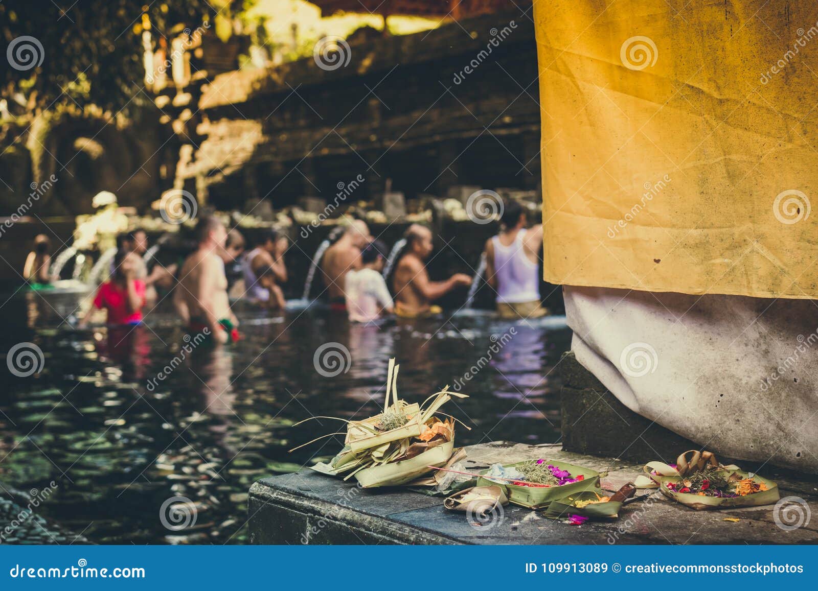 Photo Of People In The Body Of Water Taking A Bath Picture. Image ...