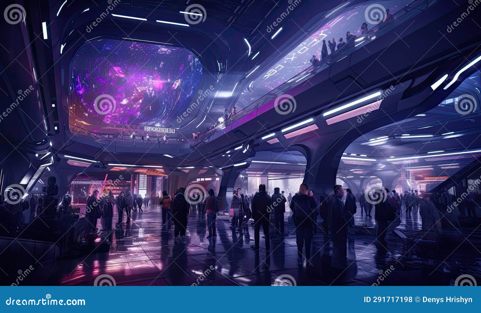 Photo of People Gathering in a Building Stock Illustration ...