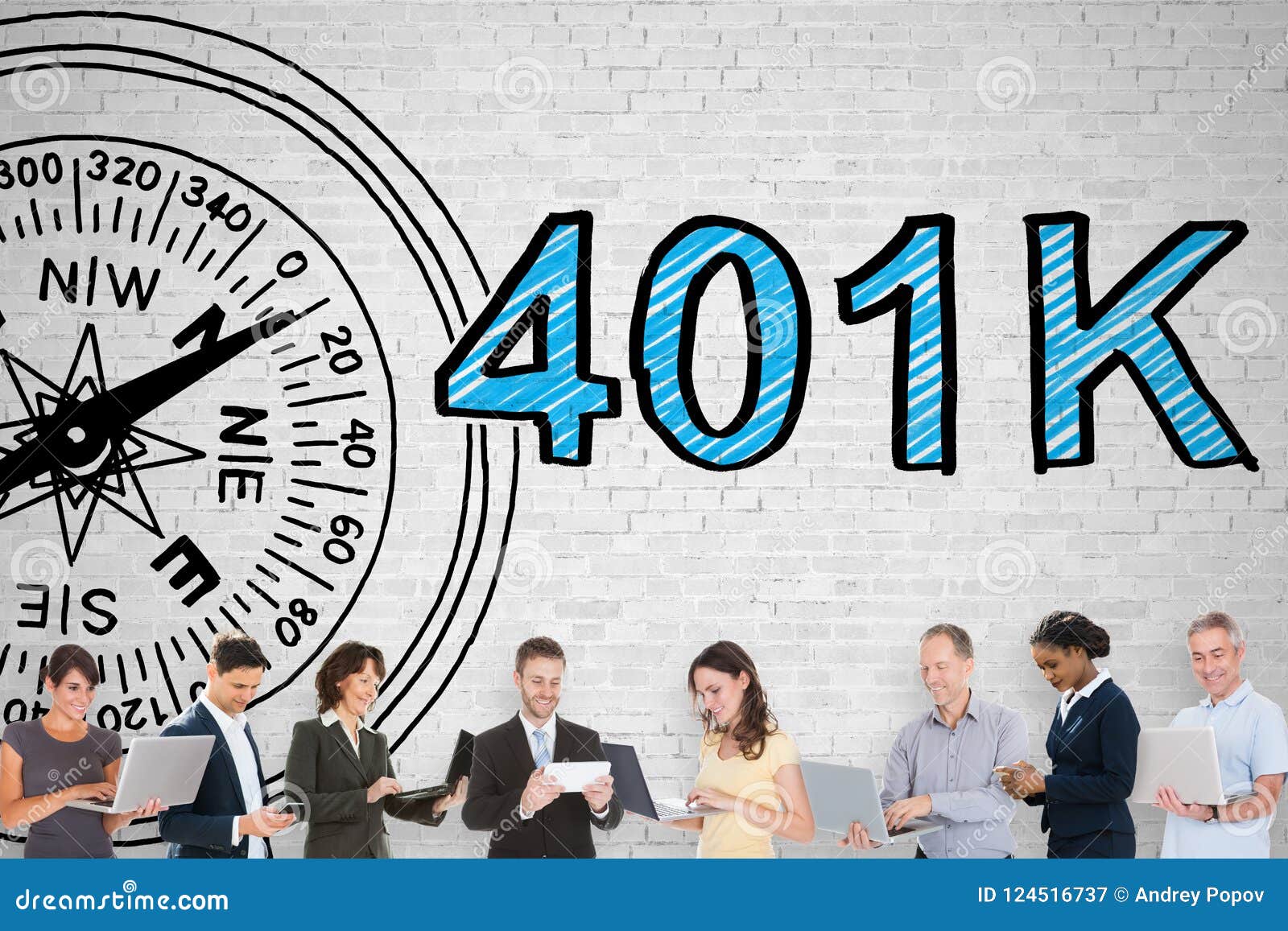 People Standing in Front of 401k Pension Plan Stock Image - Image of ...