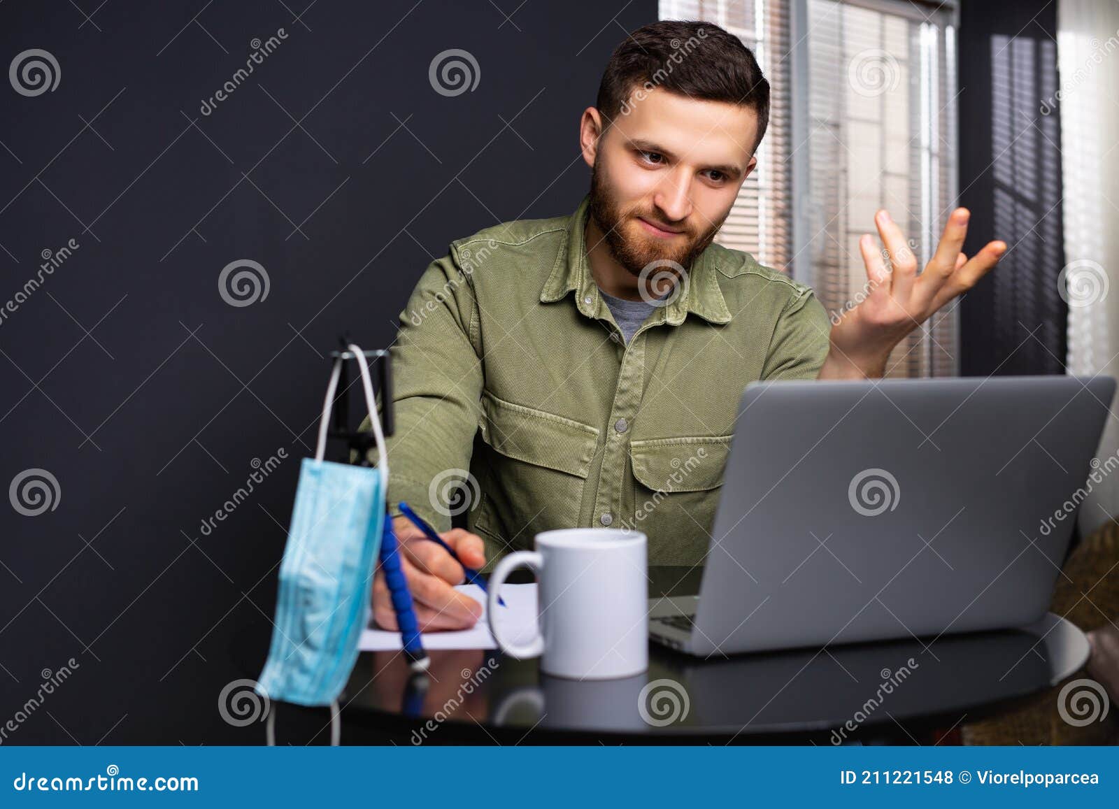 Photo of a Perplexed Young Student Who is Studying in Front of a Laptop ...