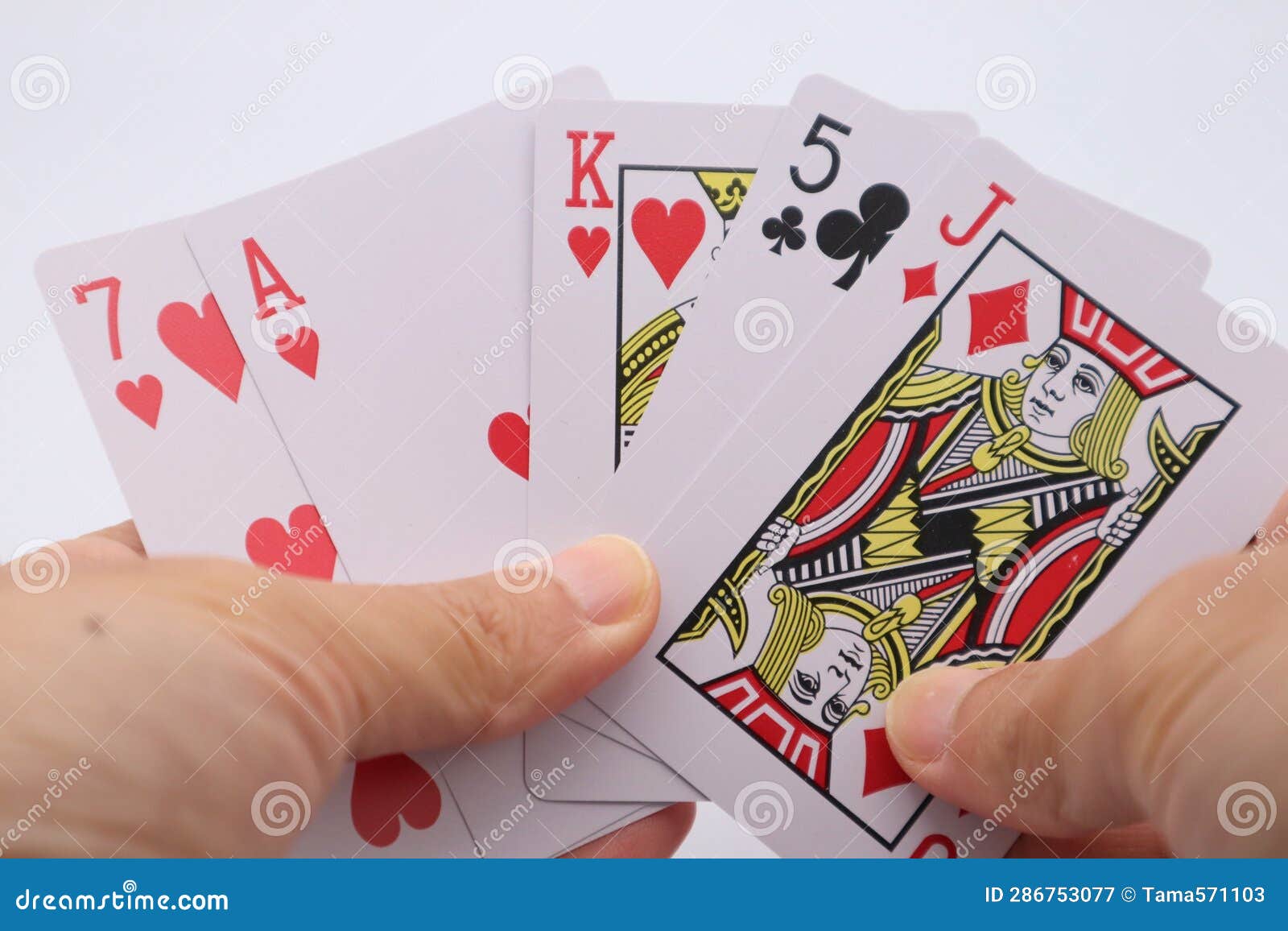 Person with playing cards stock image. Image of parts - 286753077