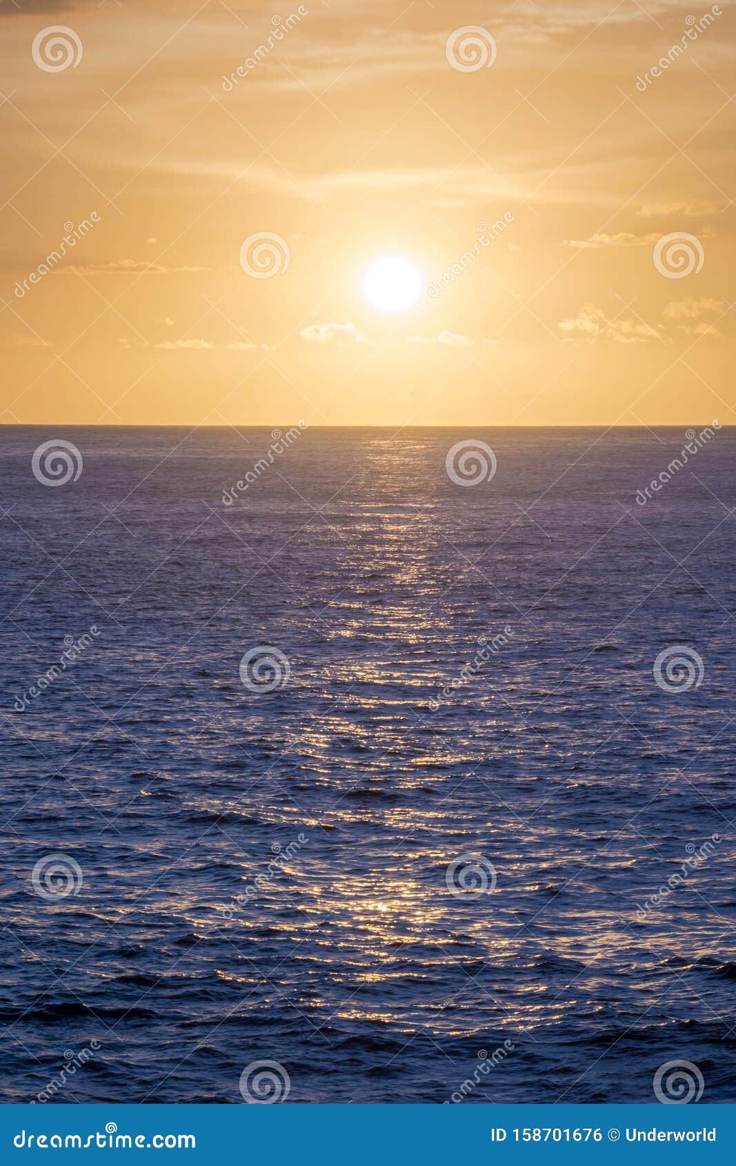 Sun Setting on the Ocean stock photo. Image of summer - 158701676